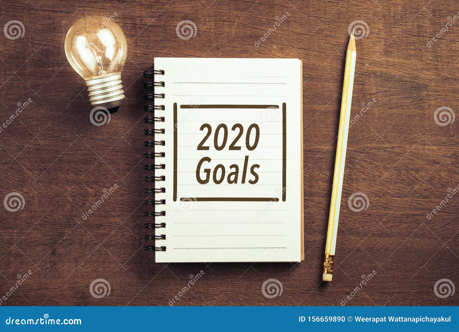 2020 Goals Vision Background Concept On Green Chalkboard Royalty-Free ...
