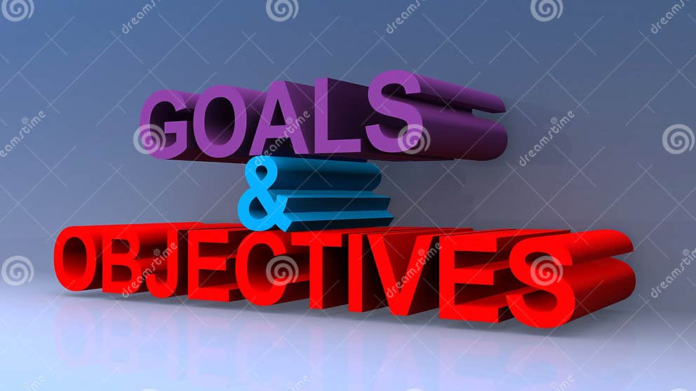 Goals and Objectives on Blue Stock Illustration - Illustration of ...