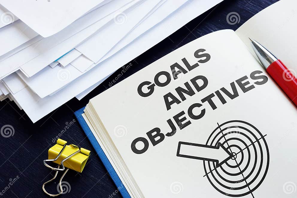 Goals and Objectives are Shown Using the Text and Picture of Aim Stock ...