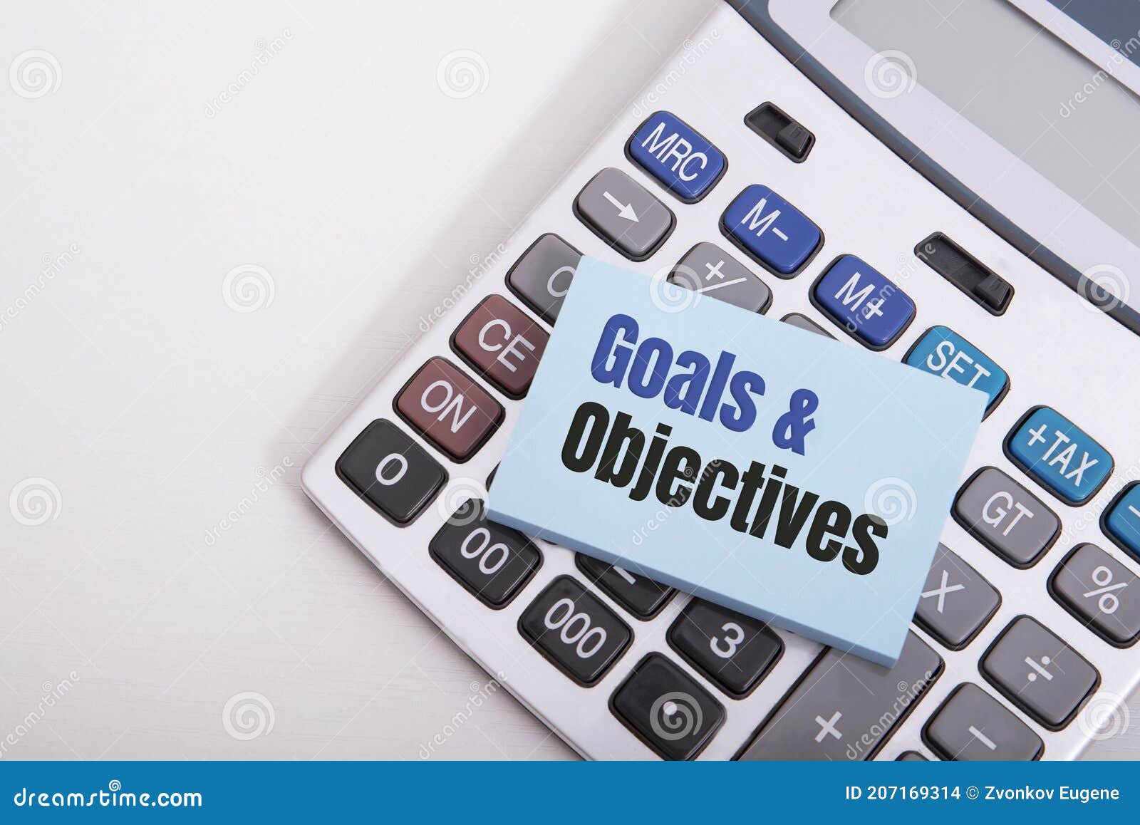 Goals and Objectives Words Written on Card Stock Photo - Image of ...