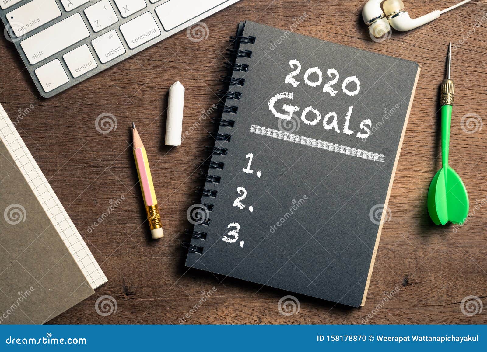 2020 Goals Vision Background Concept On Green Chalkboard Royalty-Free ...