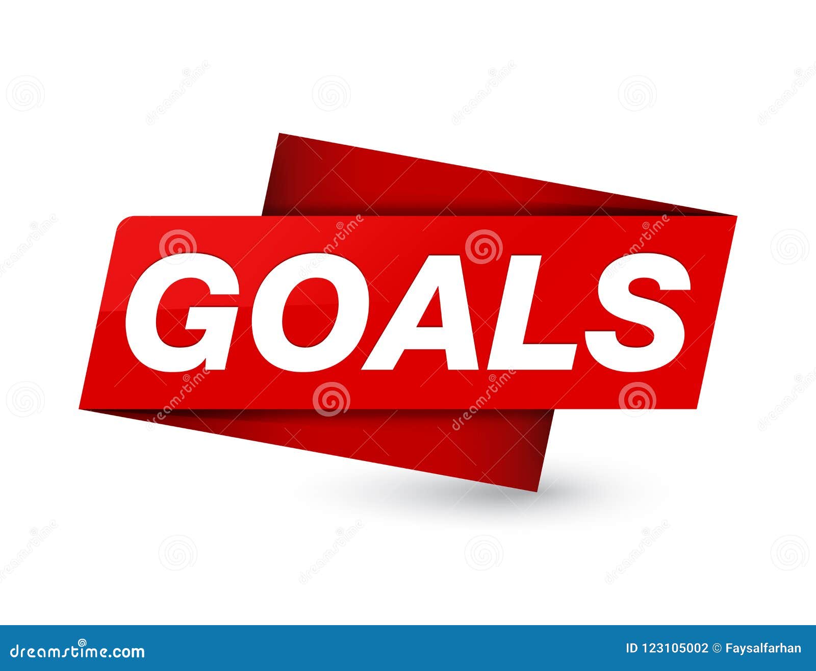 Goals premium red tag sign stock illustration. Illustration of ...