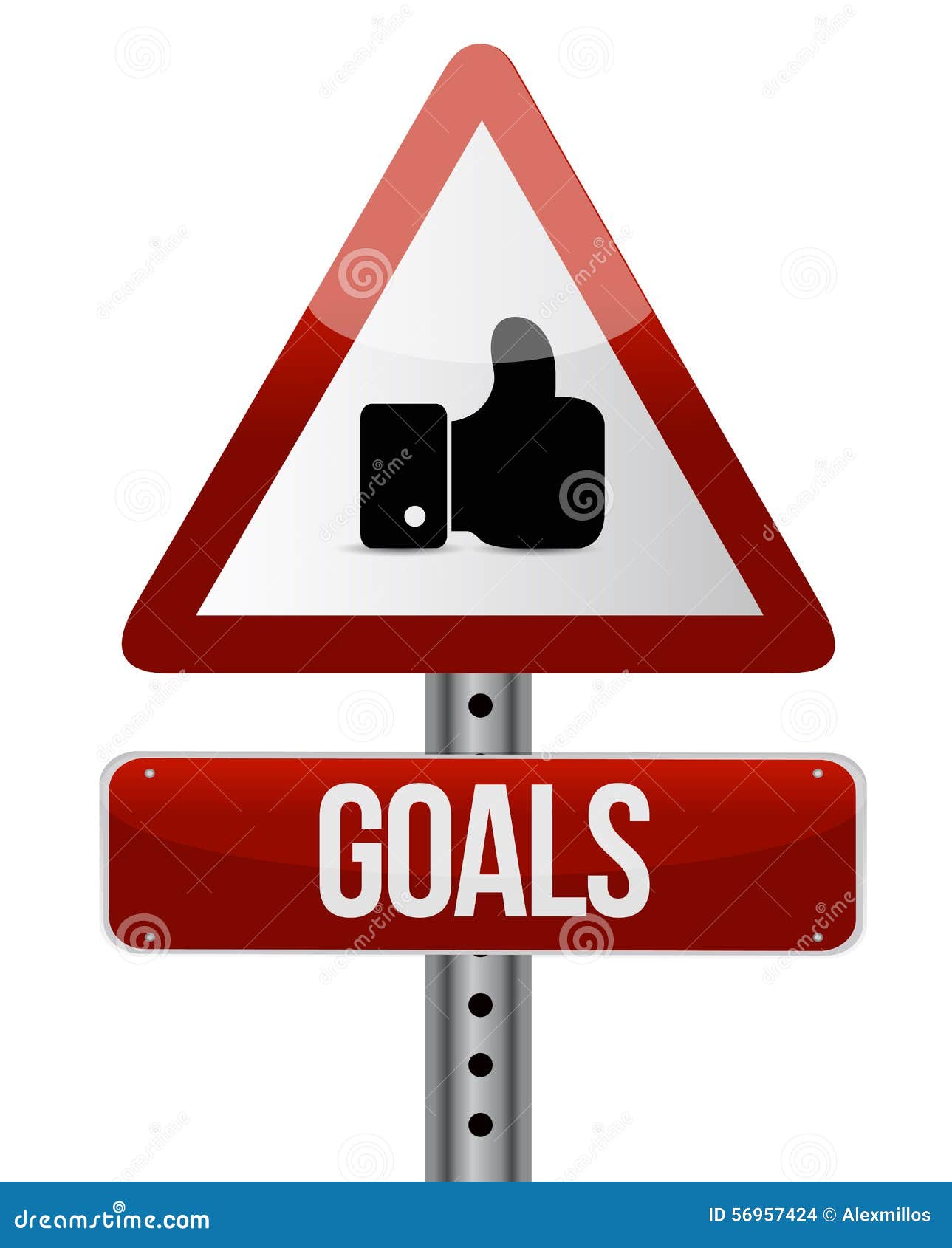 Goals Road Sign Illustration Design Stock Illustration - Illustration ...