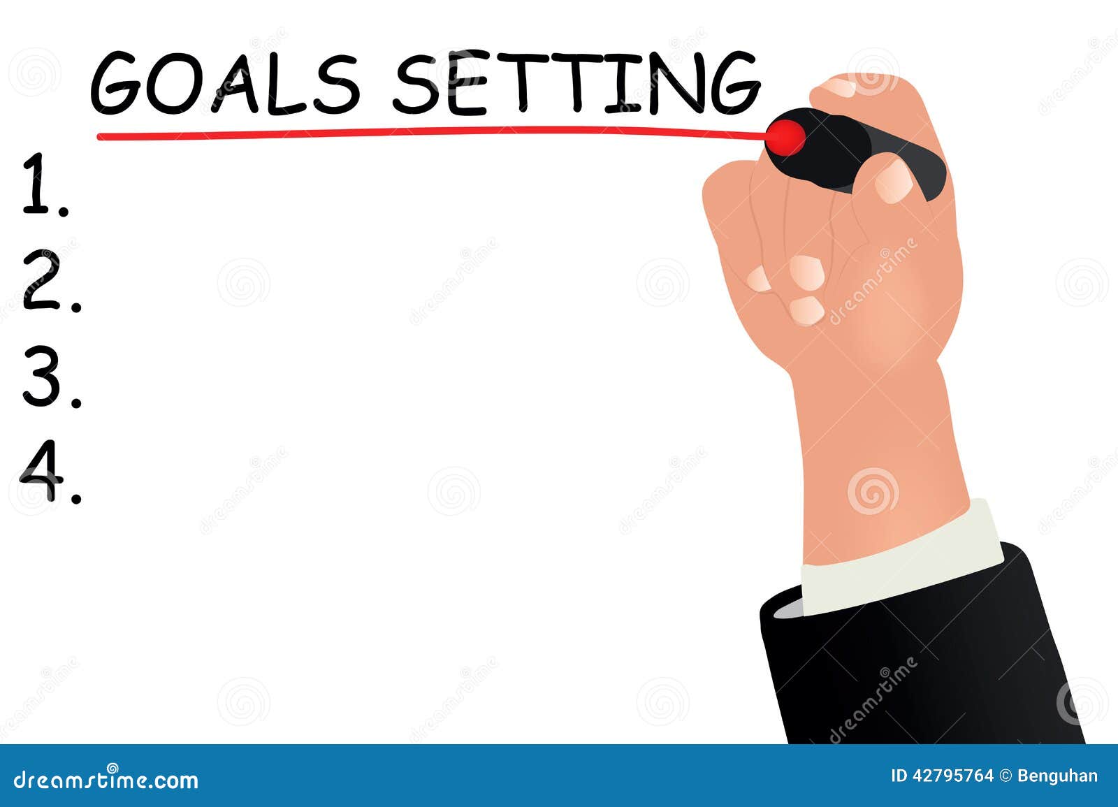 Goals setting concept stock illustration. Illustration of businesswoman ...