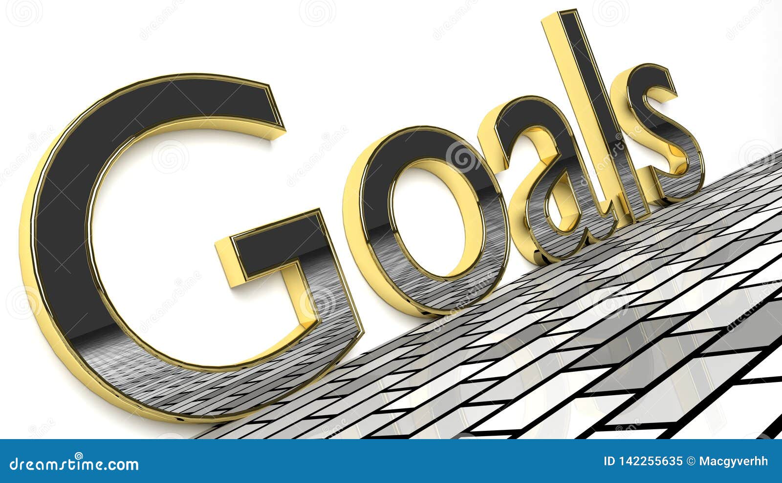 Goals Sign In Turquoise And Glossy Letters Royalty-Free Stock Photo ...