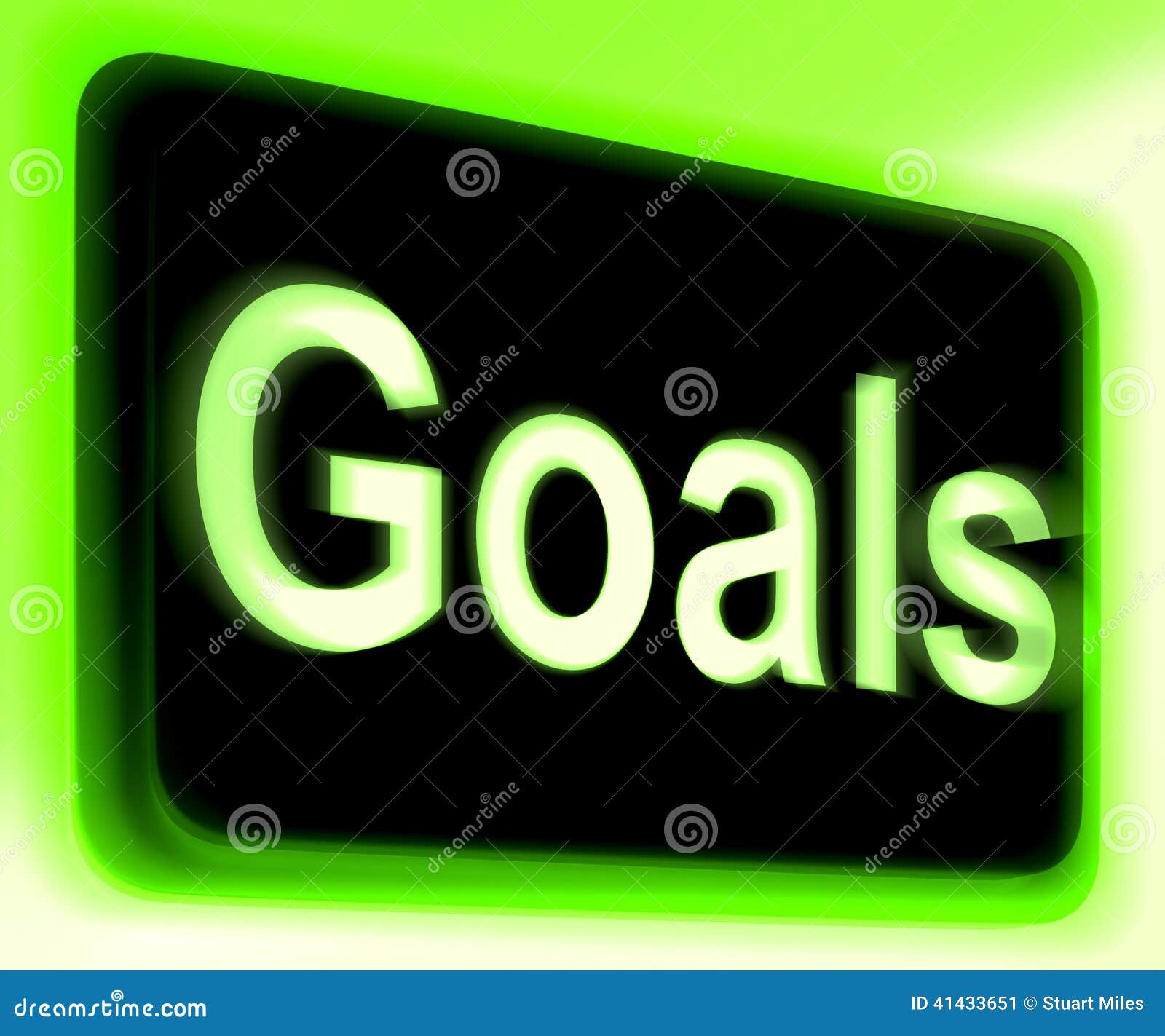 Goals Sign Shows Aims Objectives or Aspirations Stock Illustration ...
