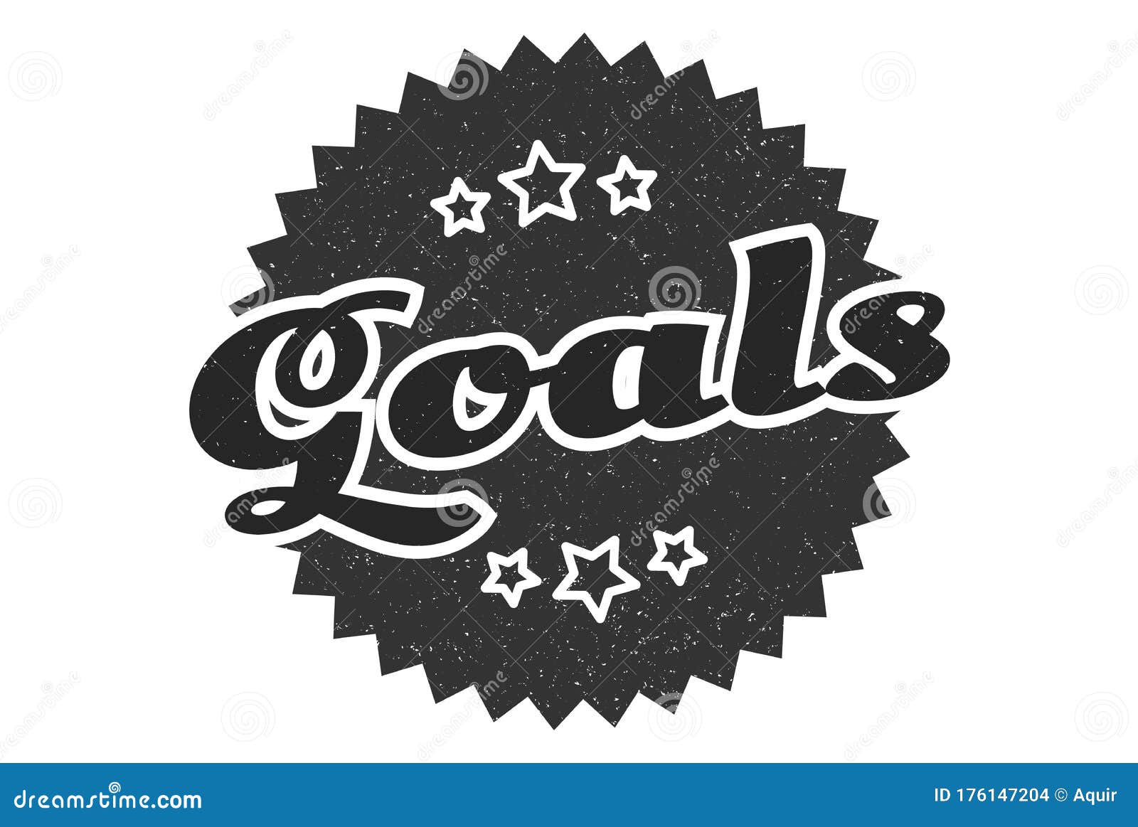 Goals Sign. Goals Vintage Retro Label Stock Vector - Illustration of ...