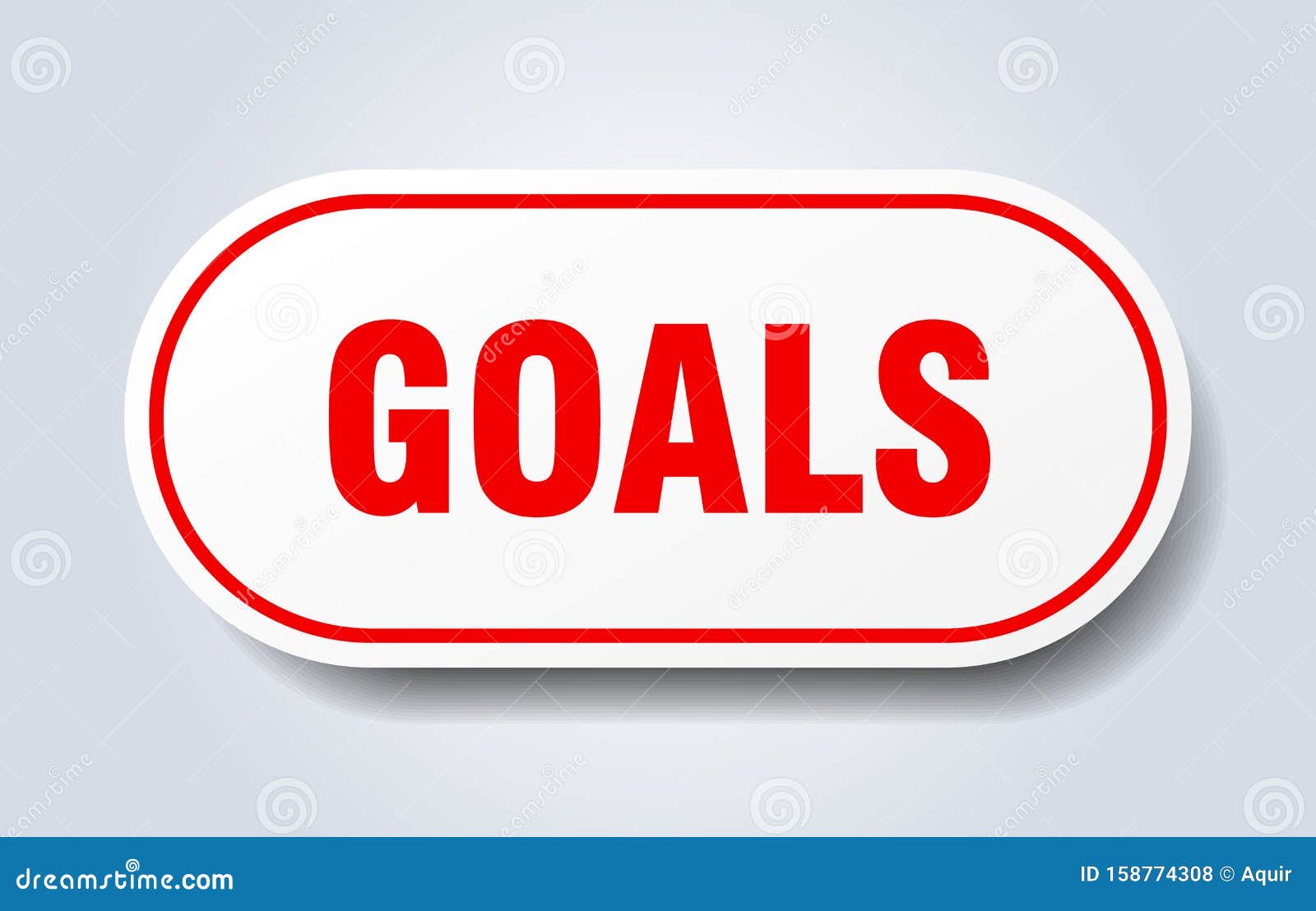 Goals sticker. stock vector. Illustration of white, target - 158774308