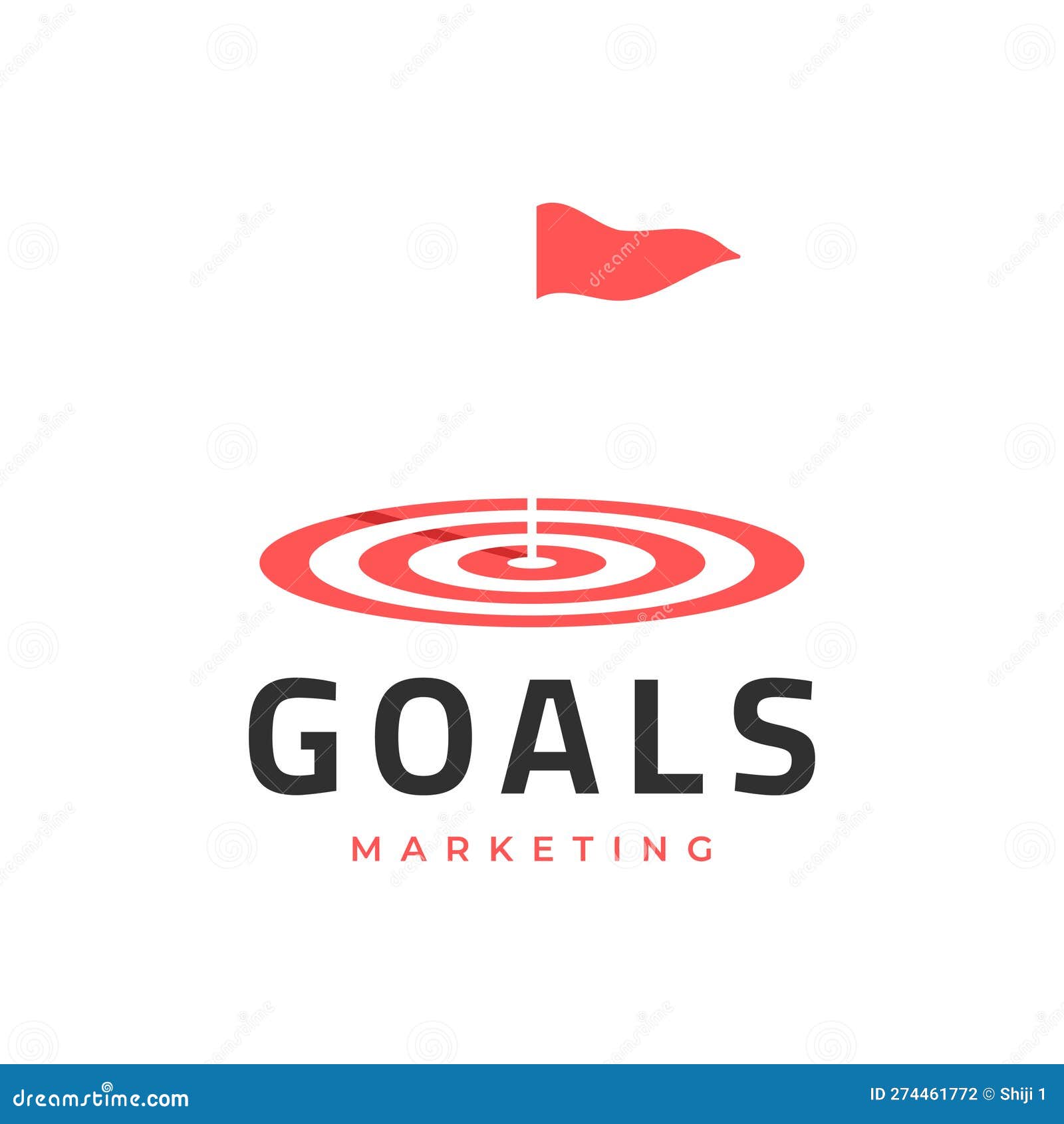 Goals Target Marketing Point Logo Design Stock Vector - Illustration of ...