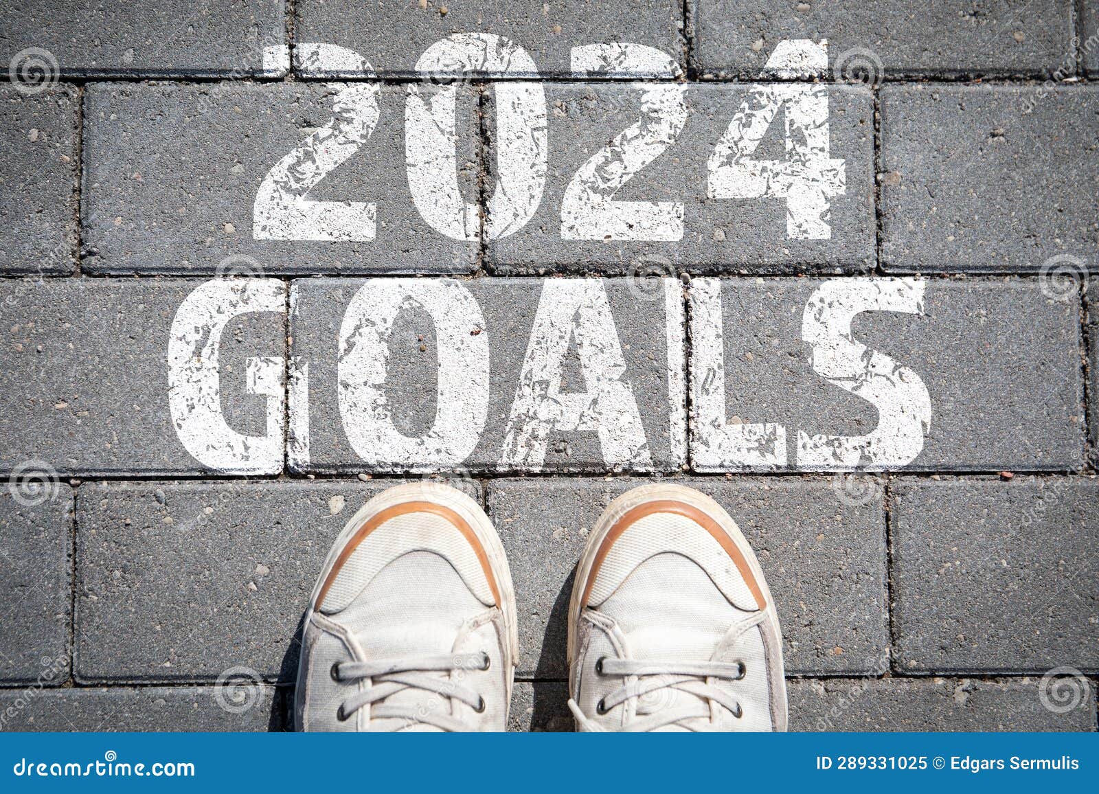 2024 Goals. Text on a Paved Road Background Stock Image - Image of ...