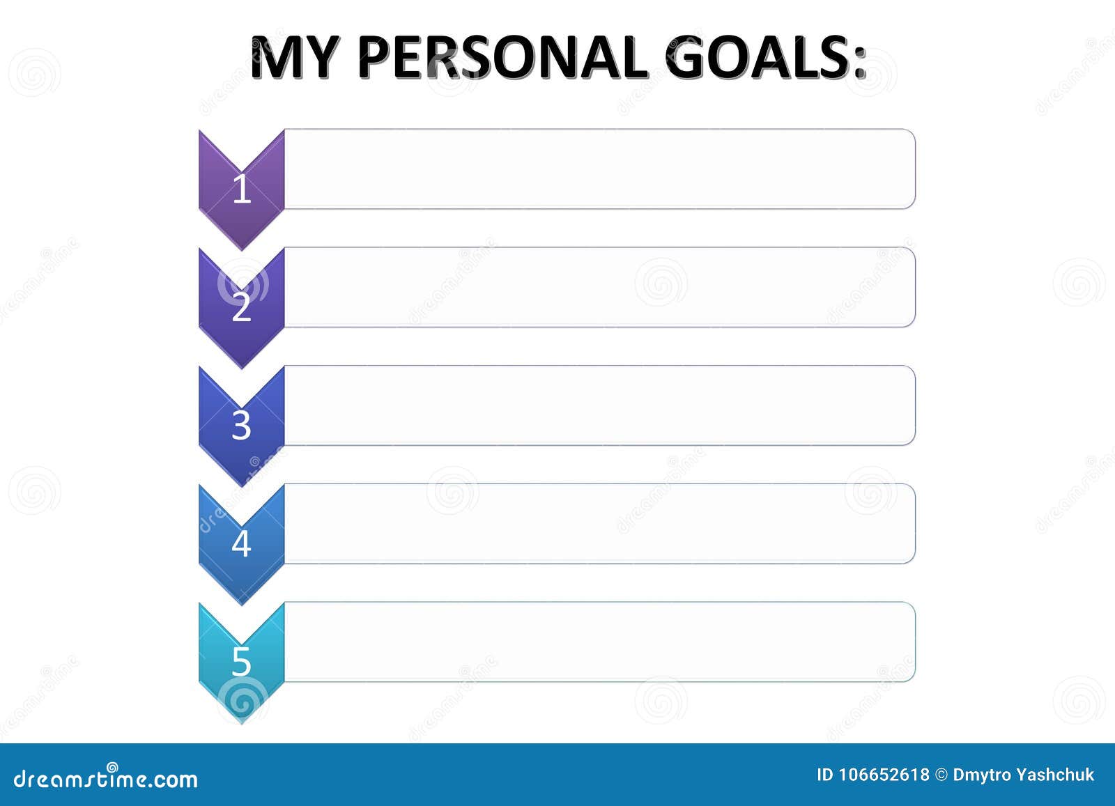 Goals Title on Colorful Charts on White Background Stock Illustration ...