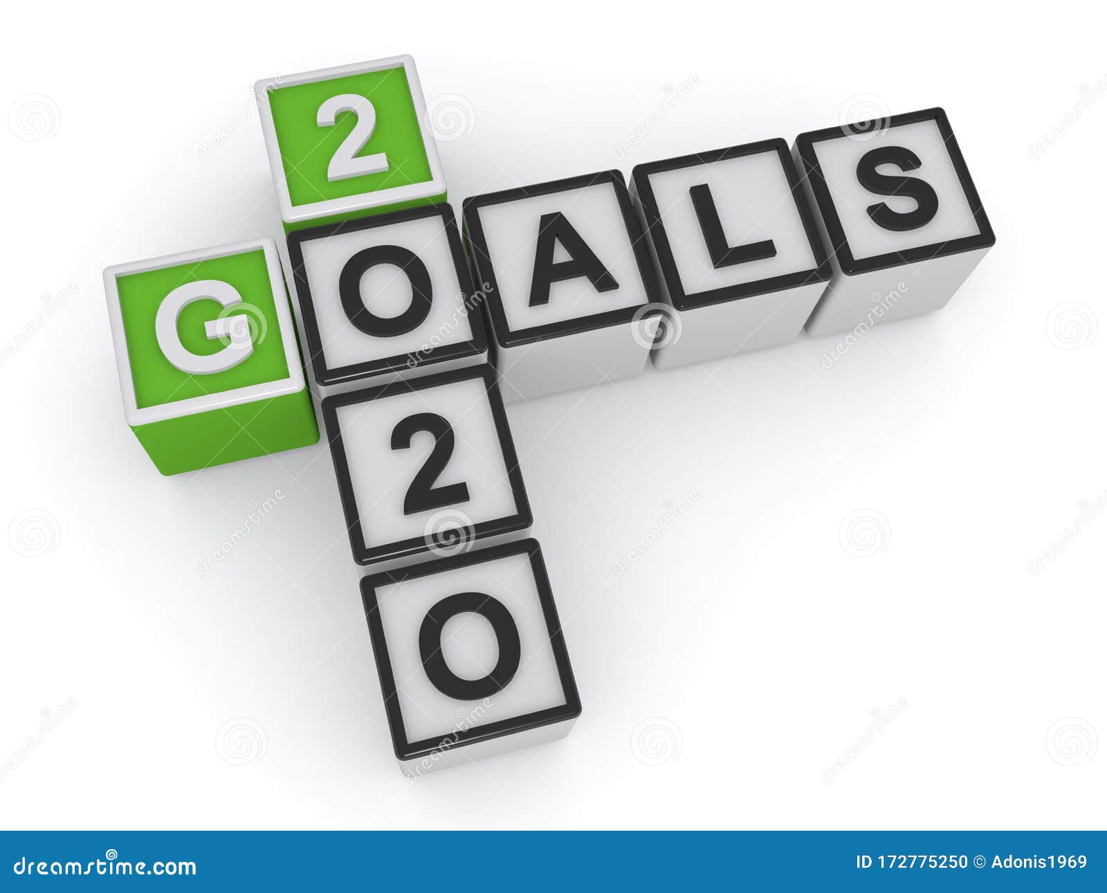2020 goals on white stock illustration. Illustration of abstract ...