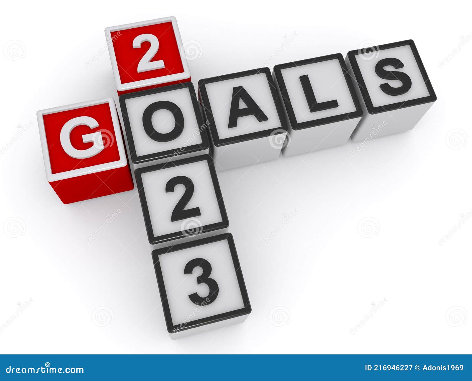 2023 goals word block stock illustration. Illustration of inspire ...