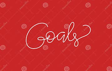 Goals Word Lettering Design in Continuous Line Drawing Stock ...