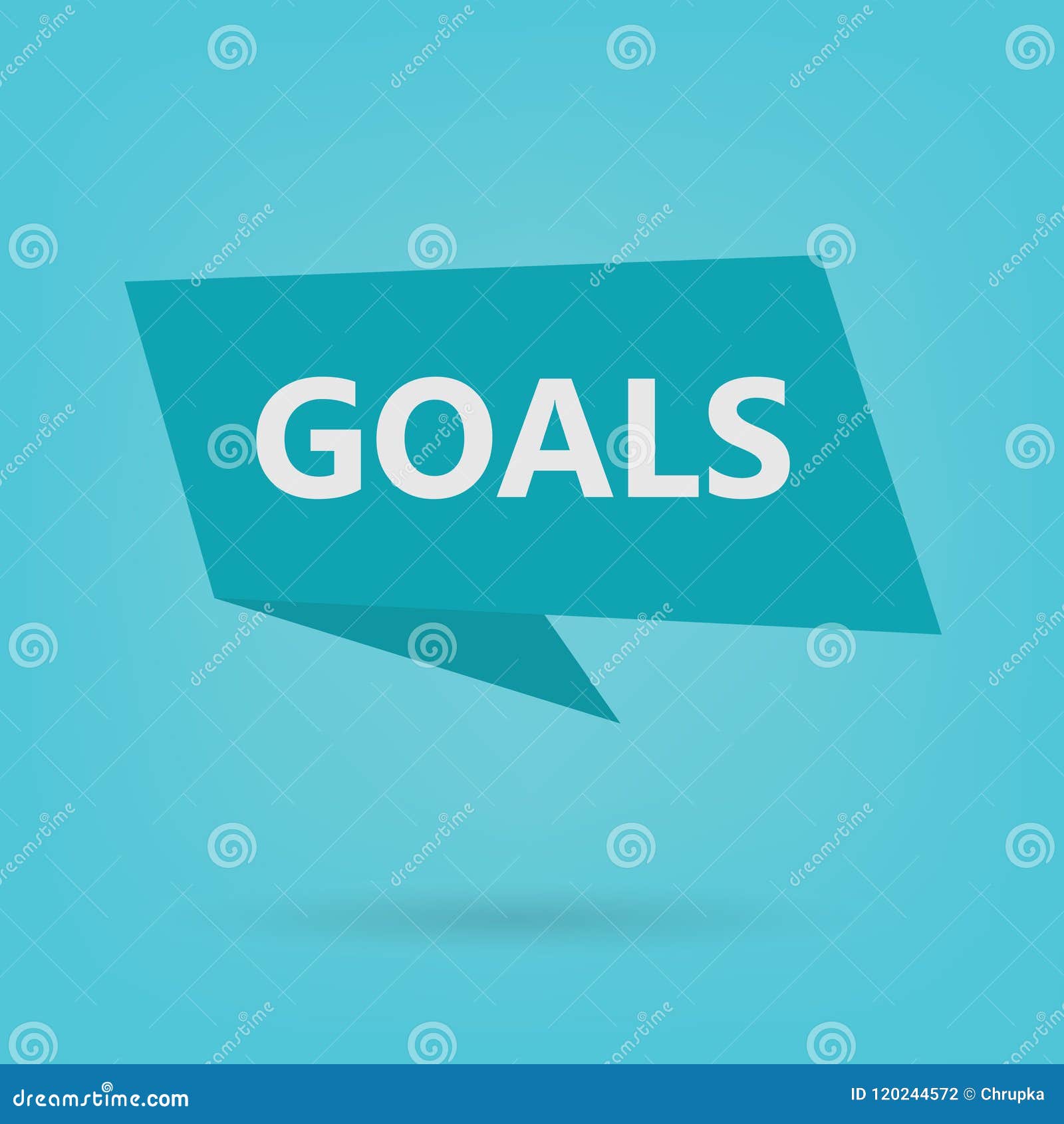 Goals word on sticker stock vector. Illustration of strategy - 120244572