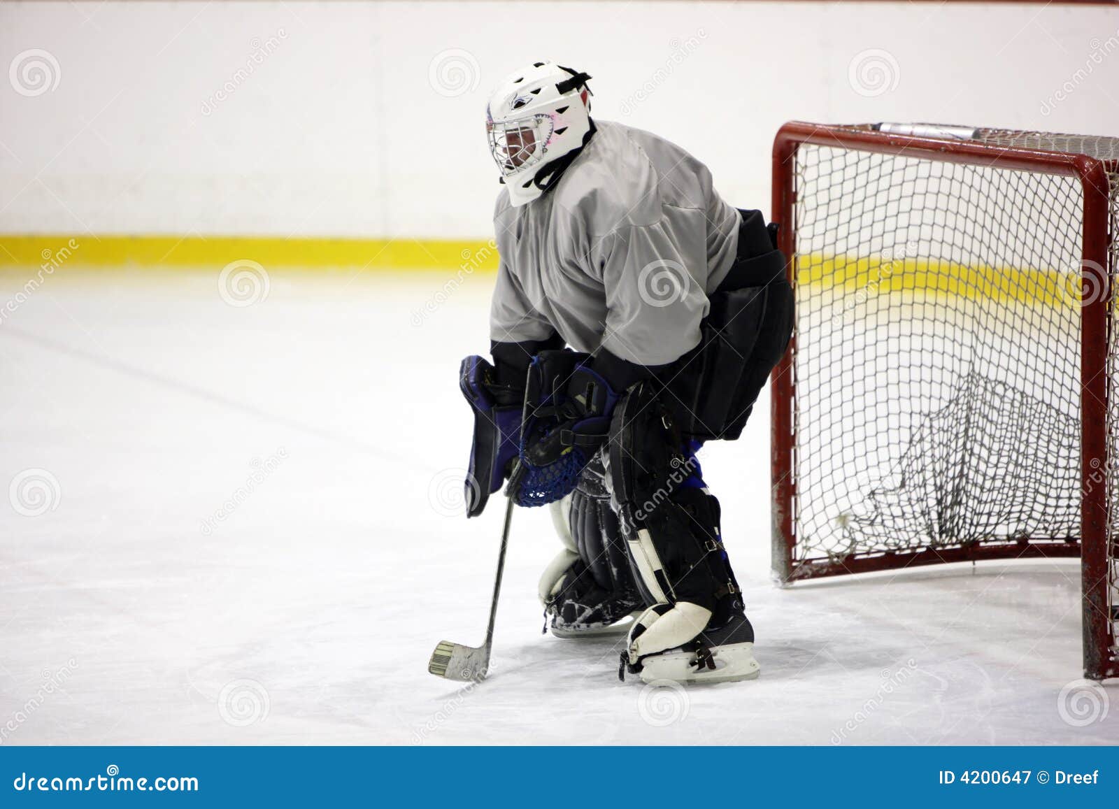 Goaltender stock image. Image of player, adolescence, league - 4200647