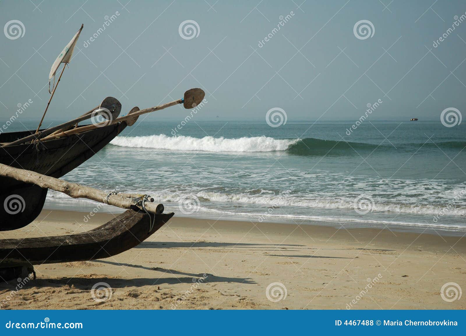 Goan Boat stock photo. Image of fisher, utorda, waves - 4467488