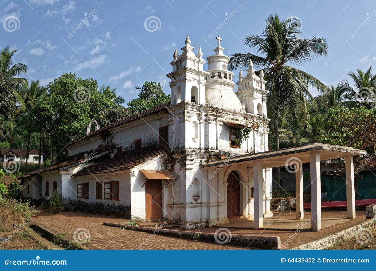 Goan Church stock photo. Image of holiday, goan, architecture - 64433402