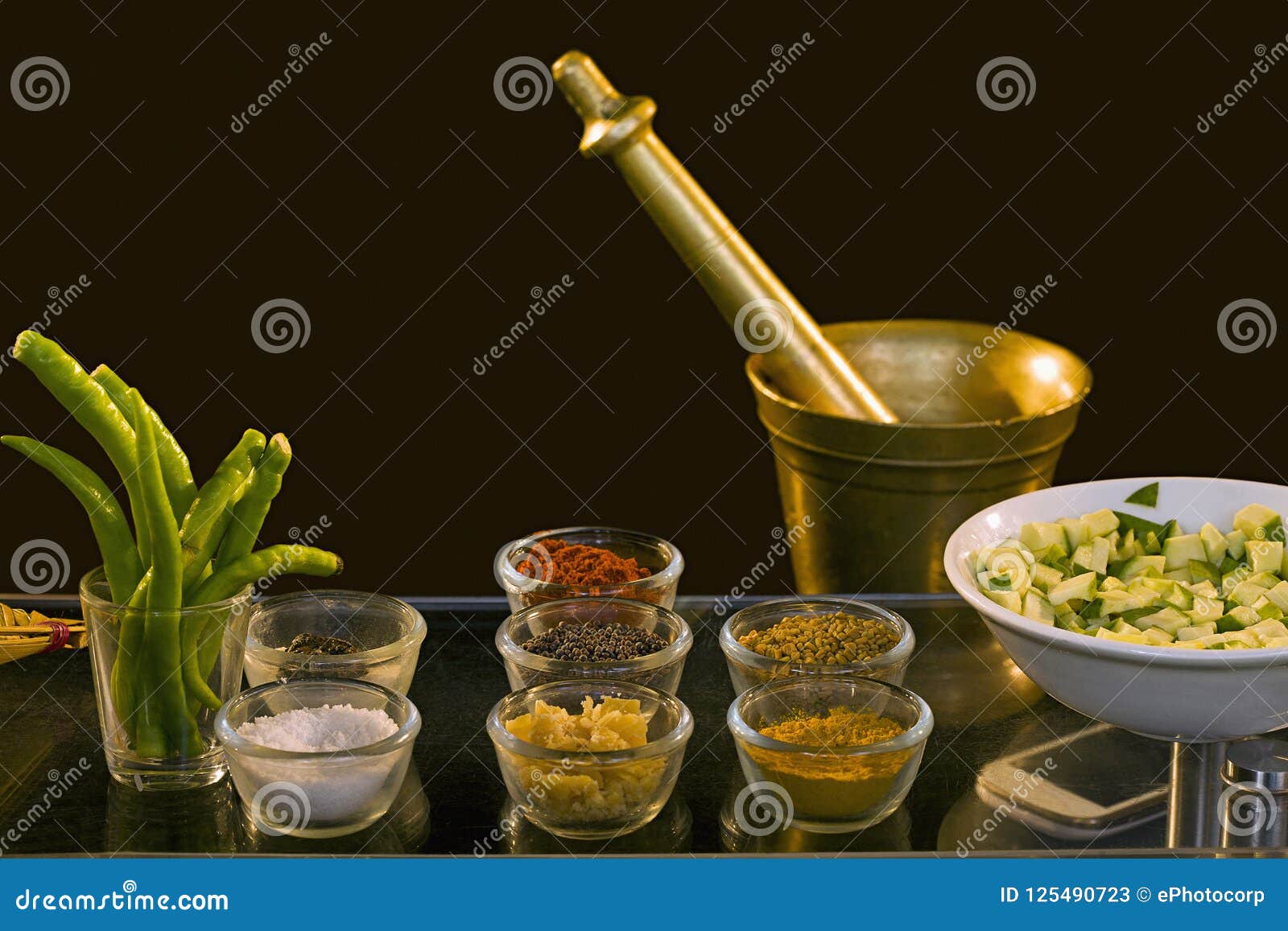 Table Top of Goan Spices Display, India Stock Image - Image of india ...