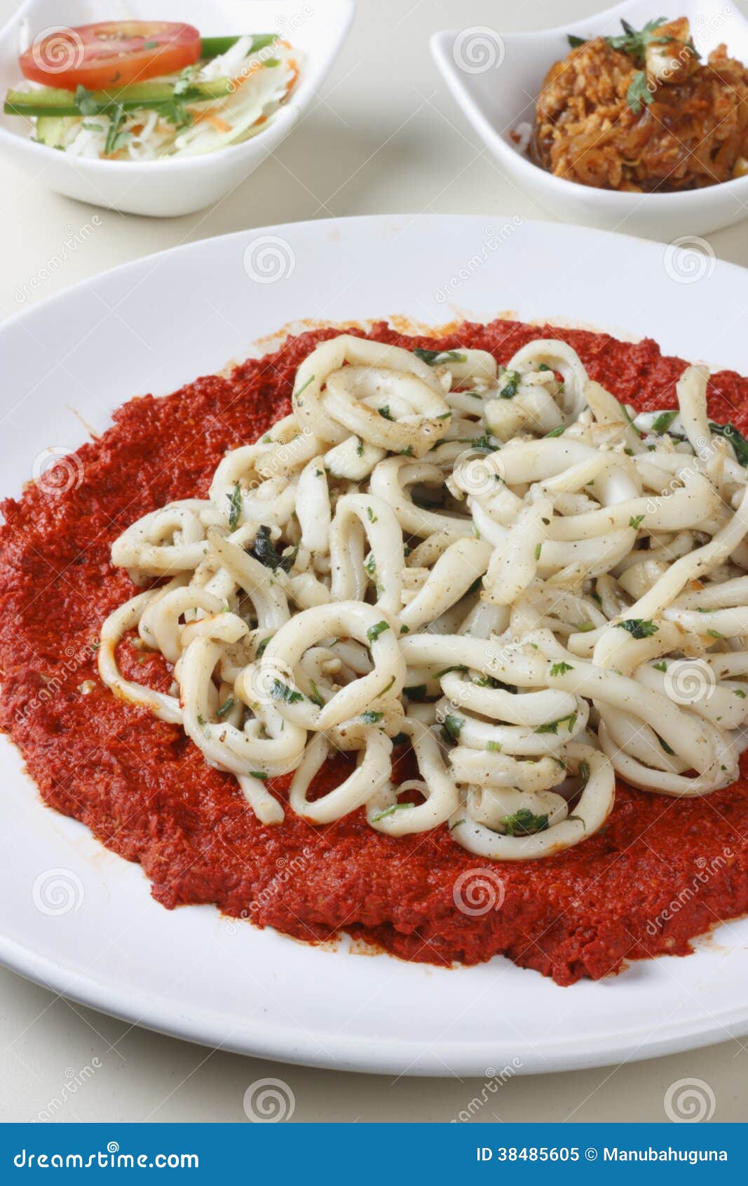 Goan Squid Masala stock image. Image of cooked, indian - 38485605