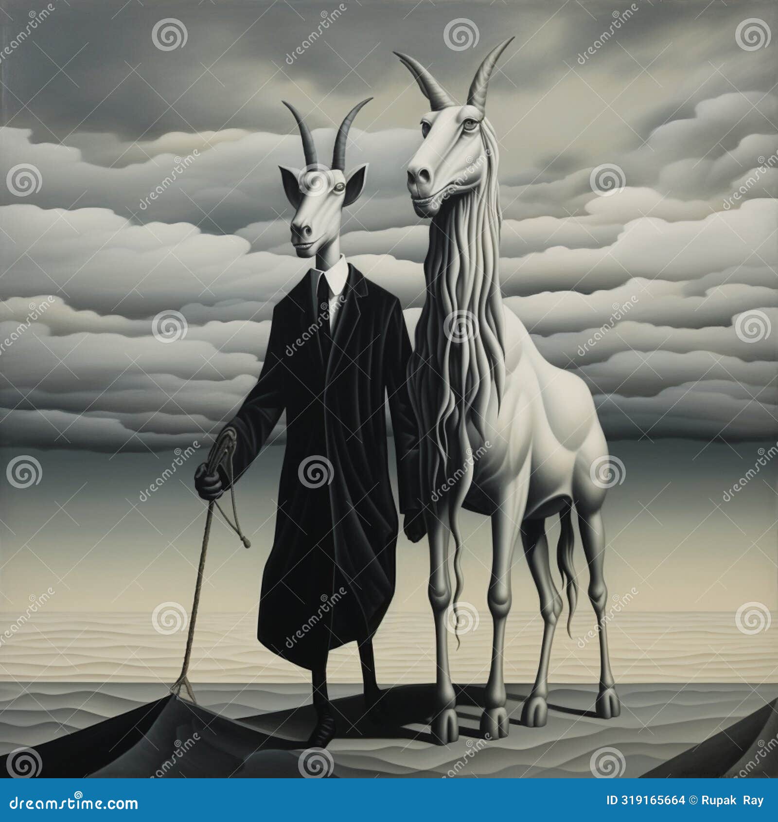 A Goat on the Back of a Donkey is a Sheep on a Goat Stock Illustration ...