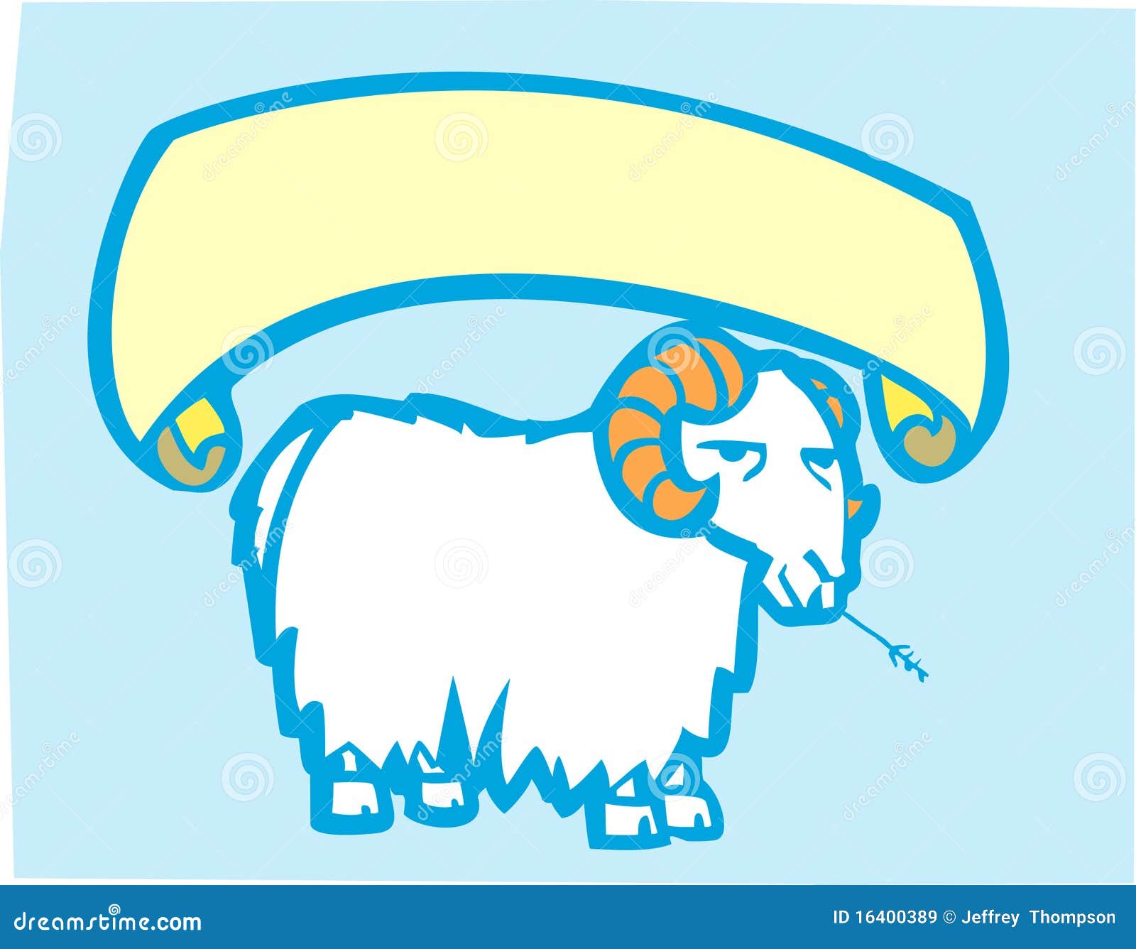 Goat Banner stock vector. Illustration of retro, wool - 16400389