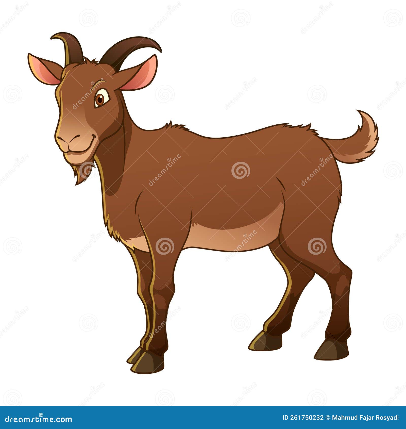 Goat Cartoon Animal Illustration Color Stock Illustration ...