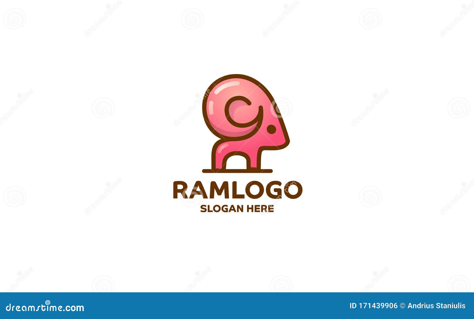 Ram Sheep Logo. this is Cute Ram is One of the Sheep Species. Stock ...