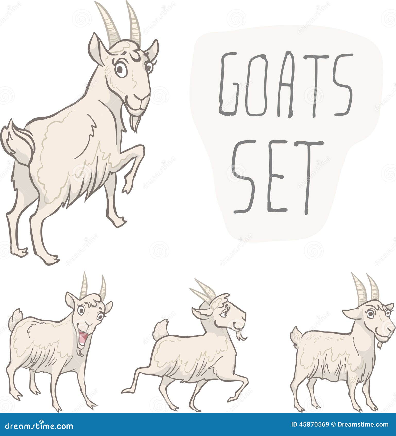 Goat Character Set stock vector. Illustration of africa - 45870569