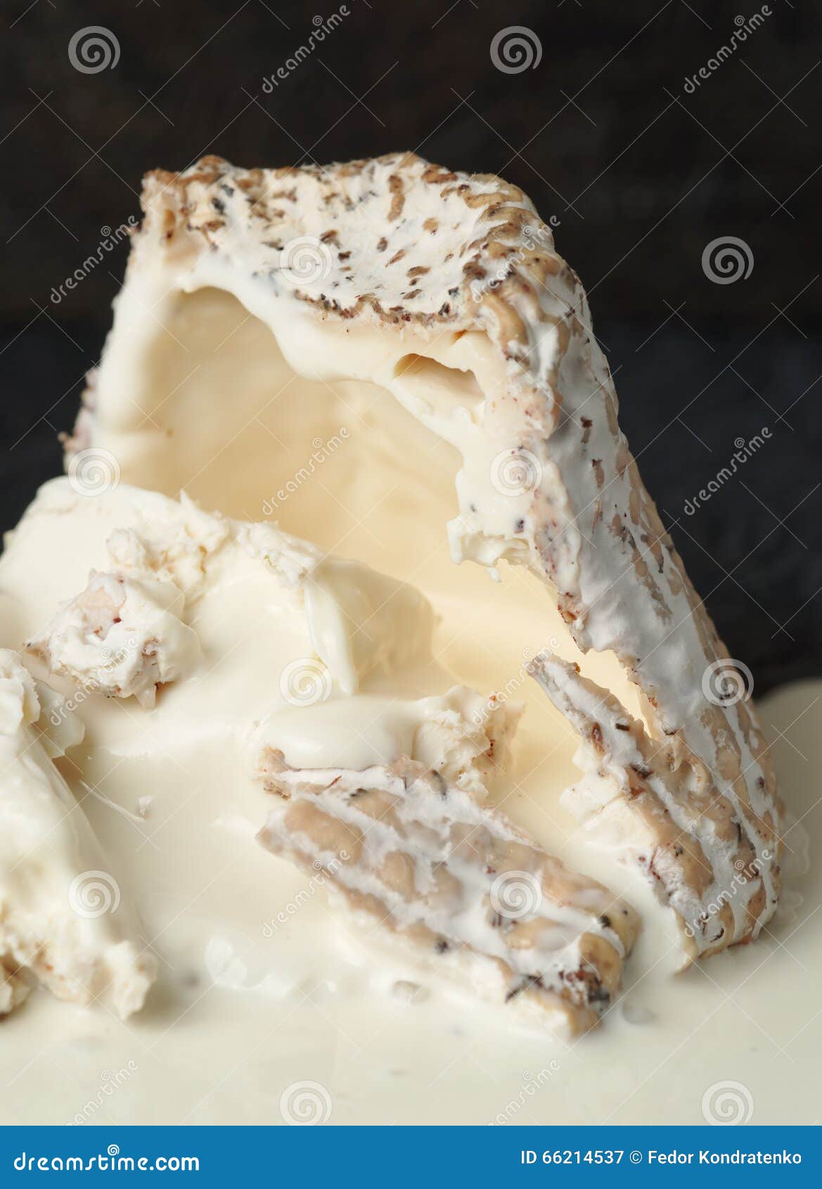 Goat cheese with mold stock image. Image of food, crushed - 66214537