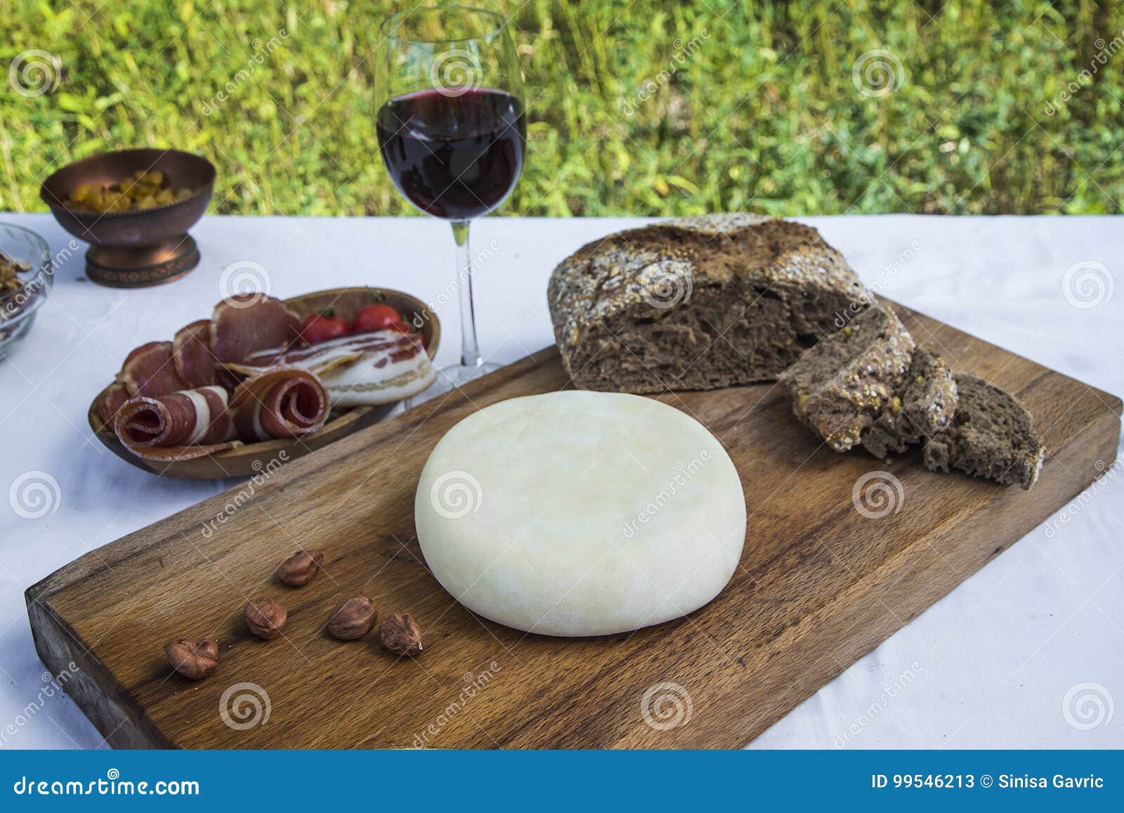 Goat Cheese Round stock image. Image of corn, cheese - 99546213