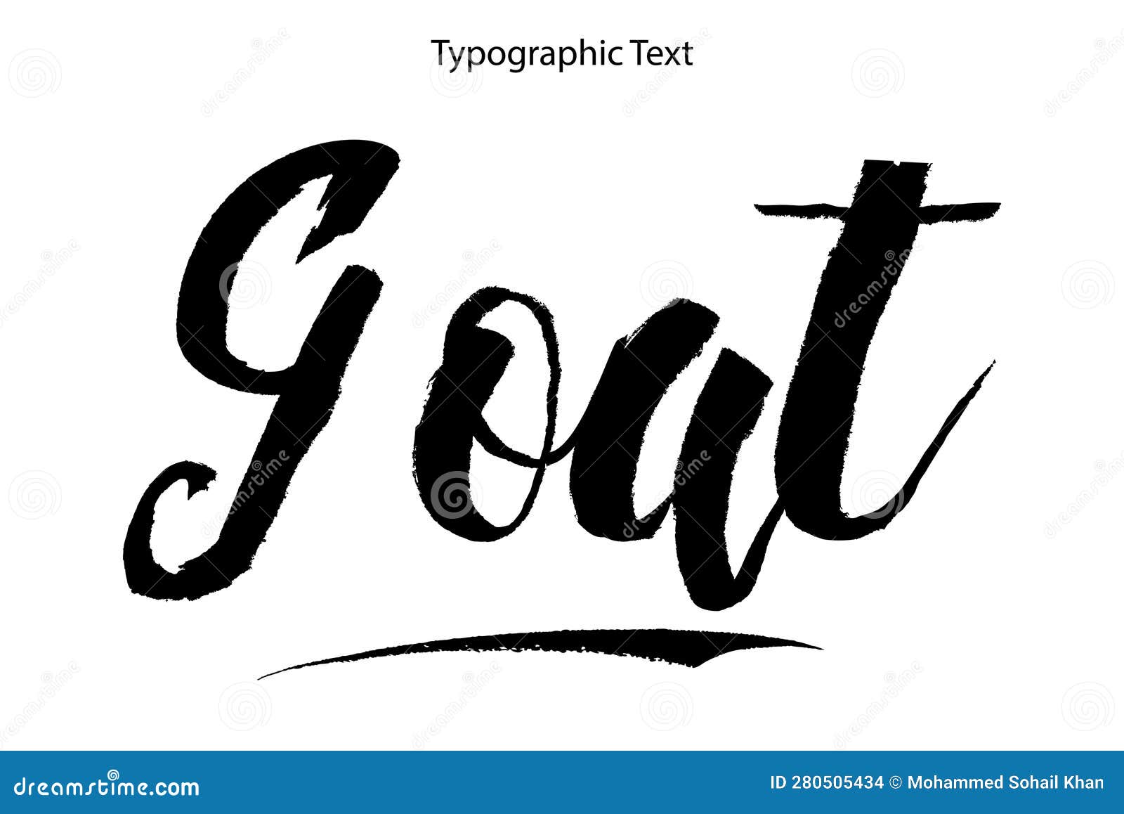Goat Elegant Typography Lettering Text Vector Design Quote Stock Vector ...