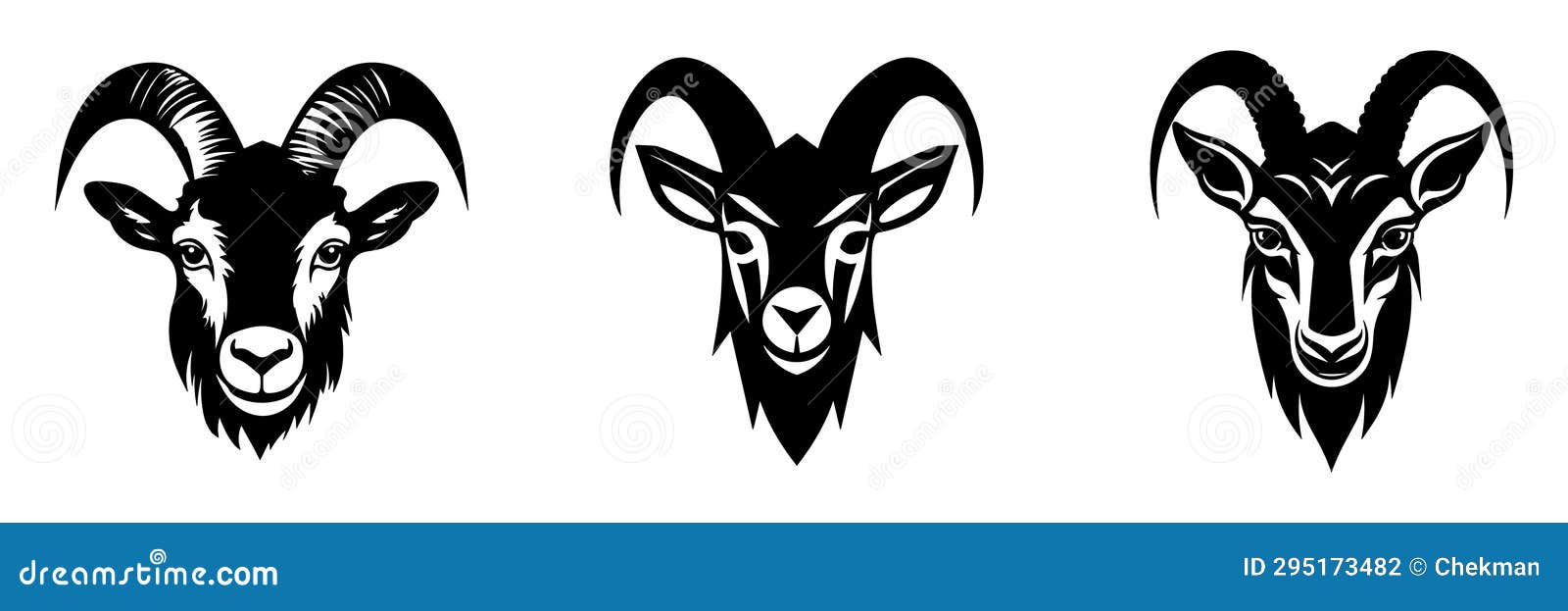 Goat Face Icon. Goat Logo Design Stock Vector - Illustration of ...
