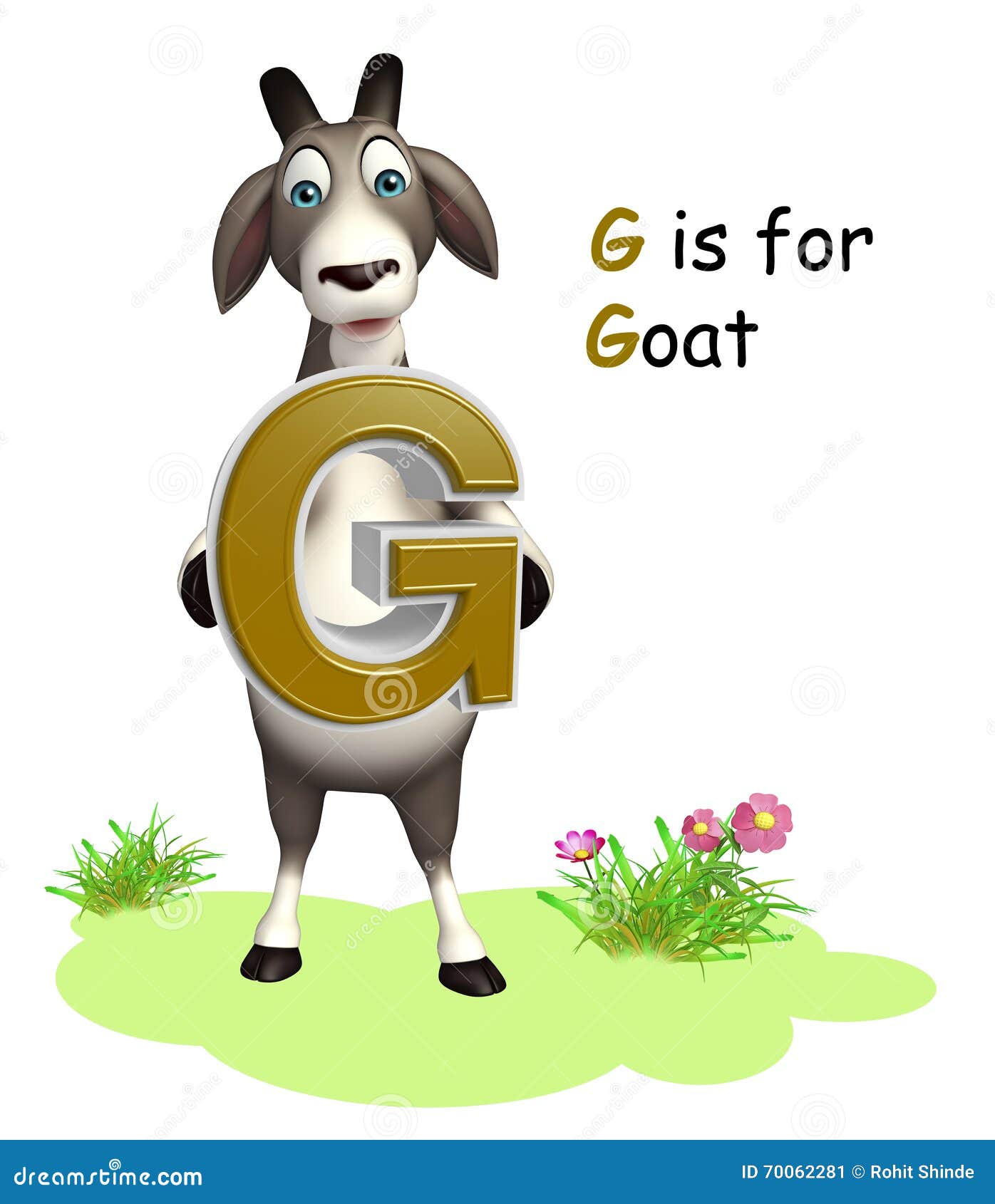Goat Farm Animal with Alphabate Stock Illustration - Illustration of ...