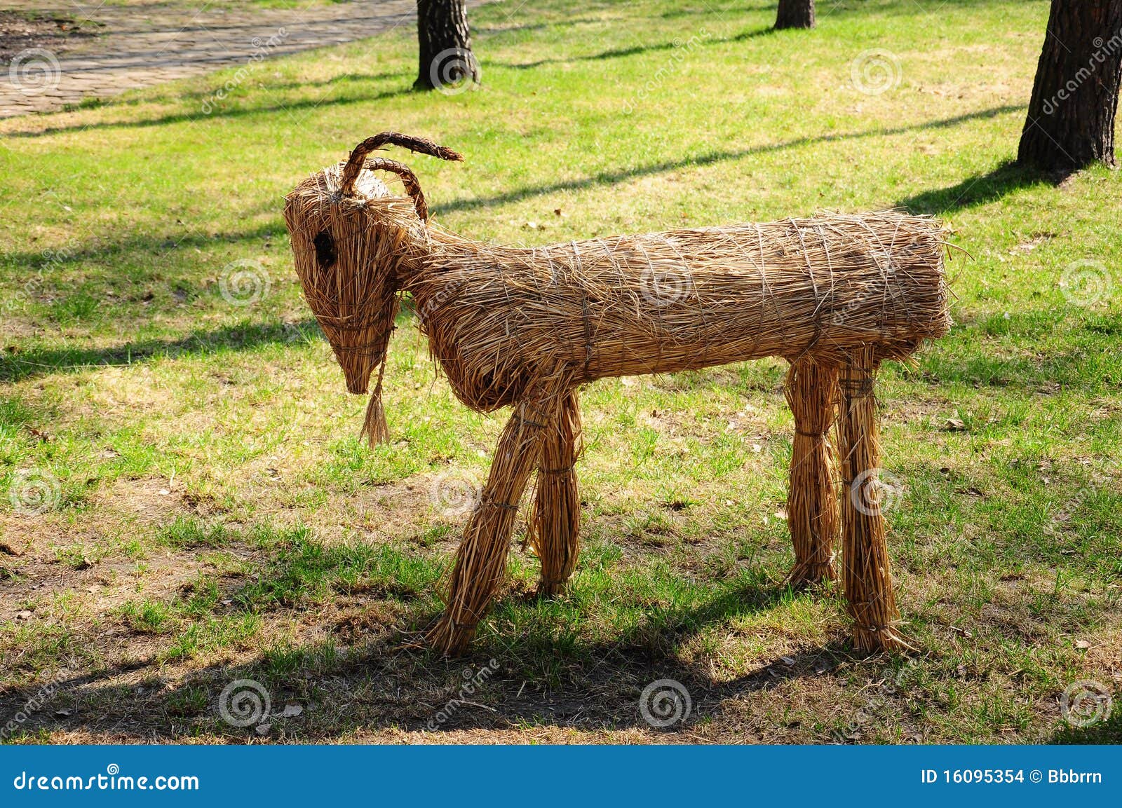 Goat figure stock photo. Image of field, farm, christmas - 16095354