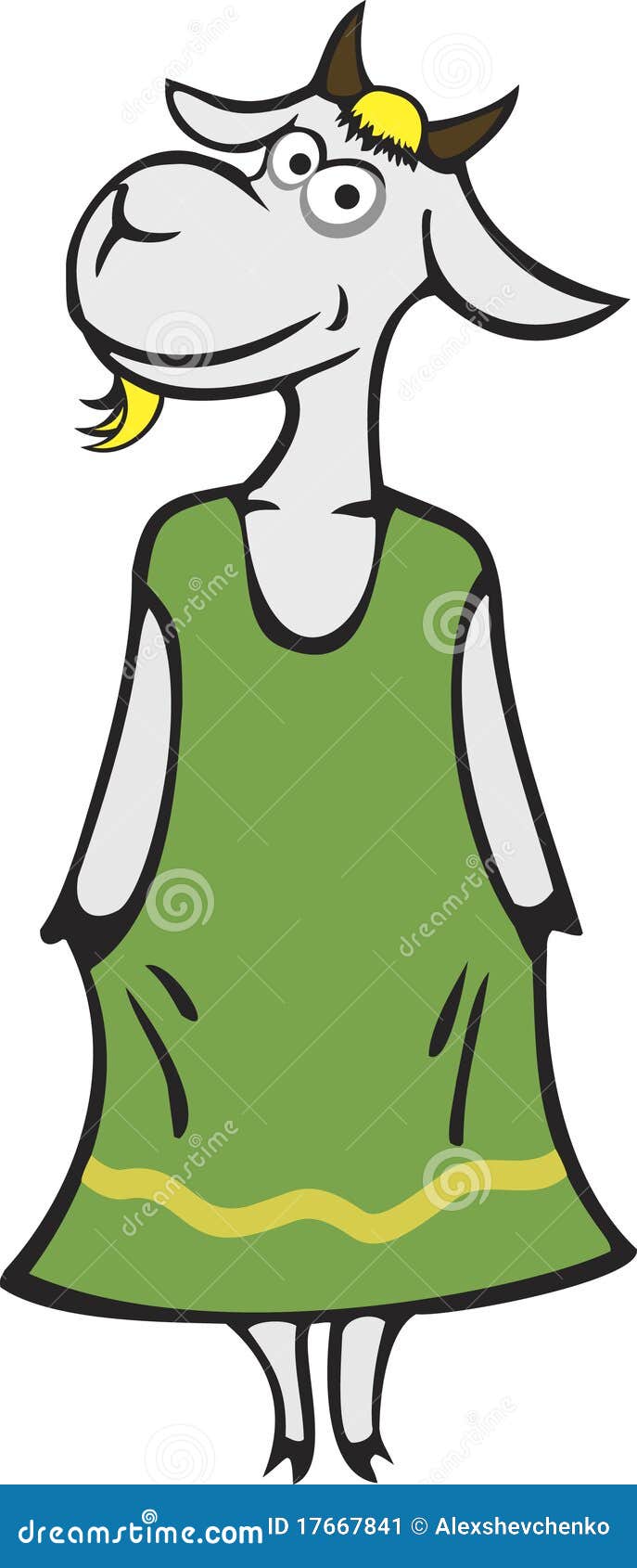 Goat Girl stock vector. Illustration of goat, kids, children - 17667841