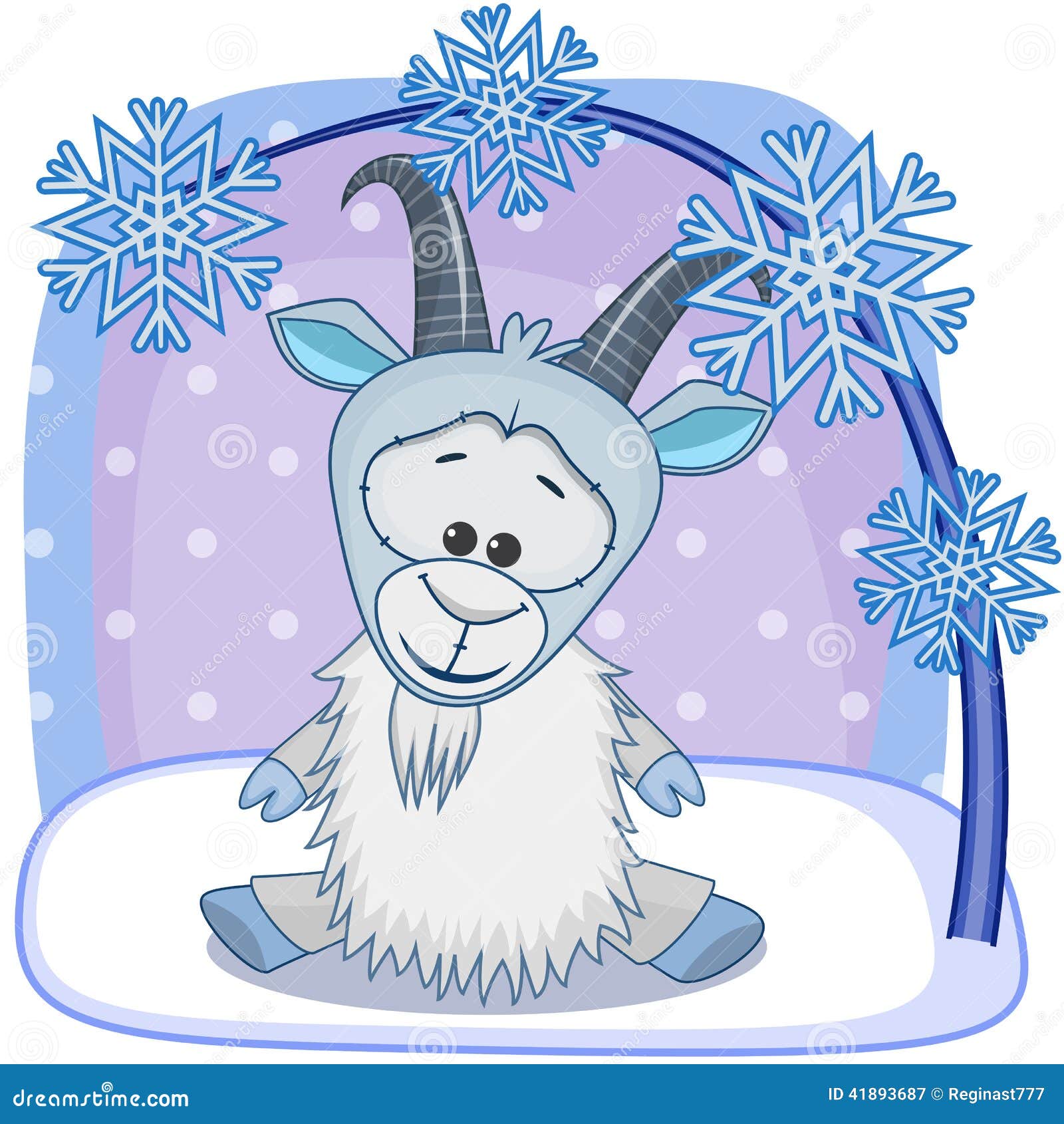 Goat stock vector. Illustration of clip, blue, isolated - 41893687