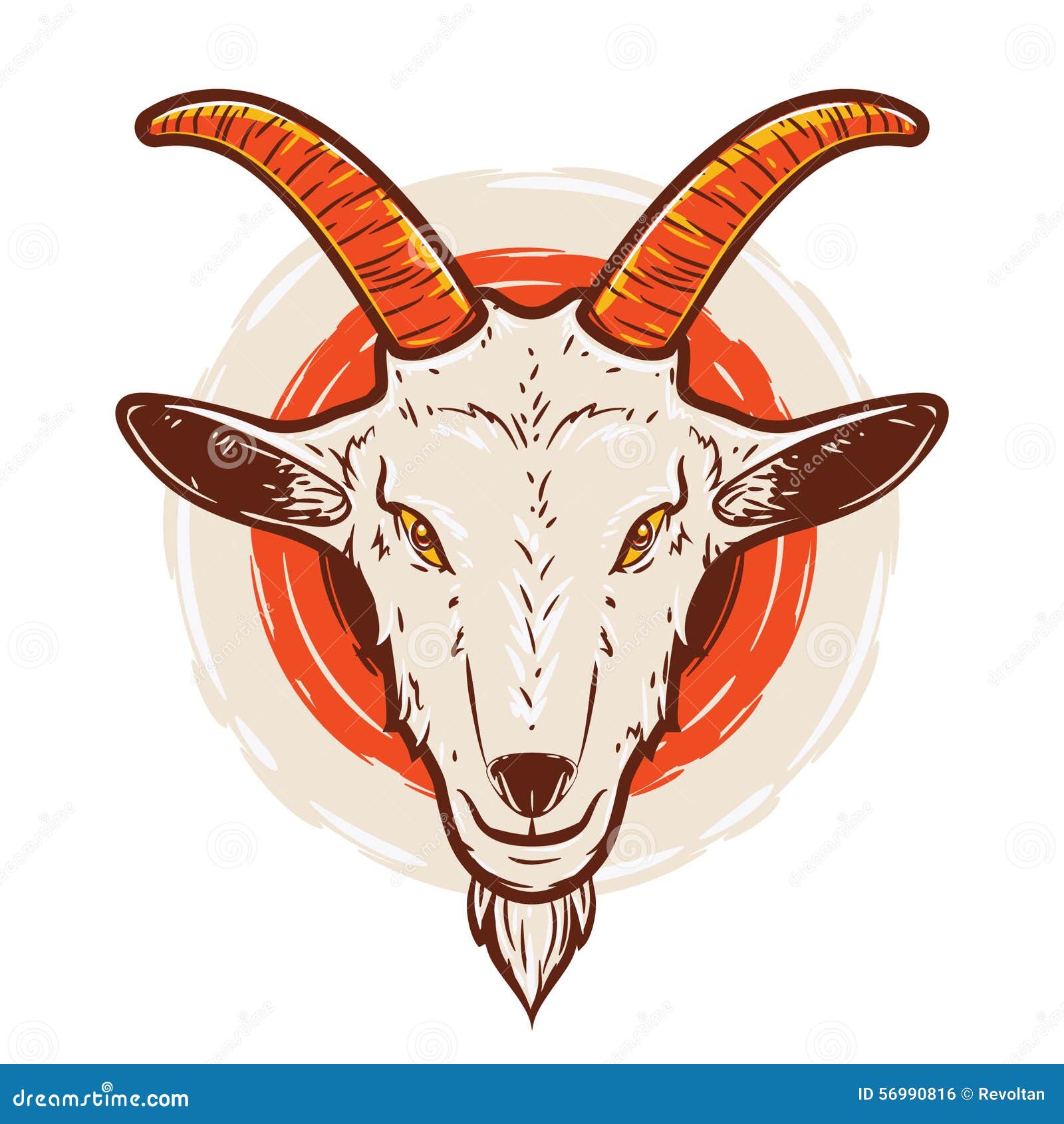 Goat Head stock illustration. Illustration of happy, decoration - 56990816