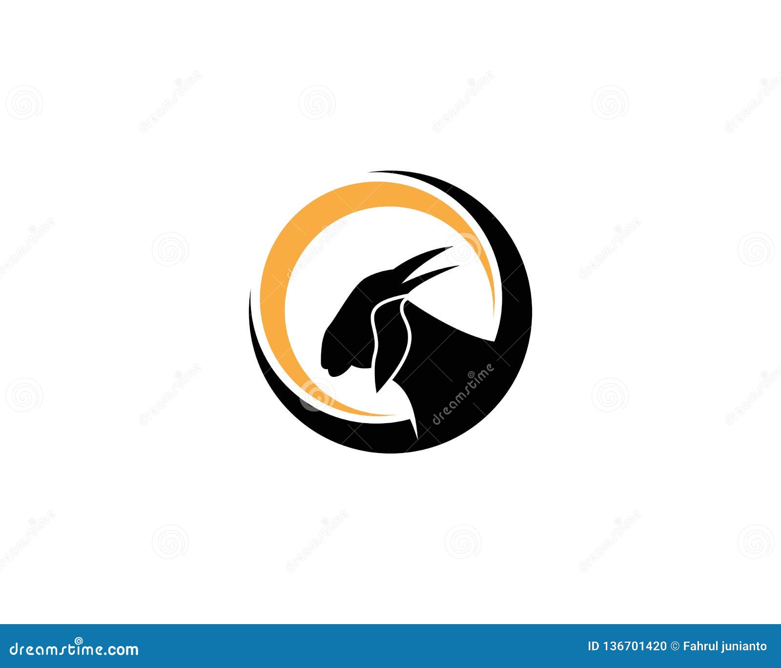 Goat Logo Made With Golden Ratio Principles, Mountain Ram Ot Goat With ...