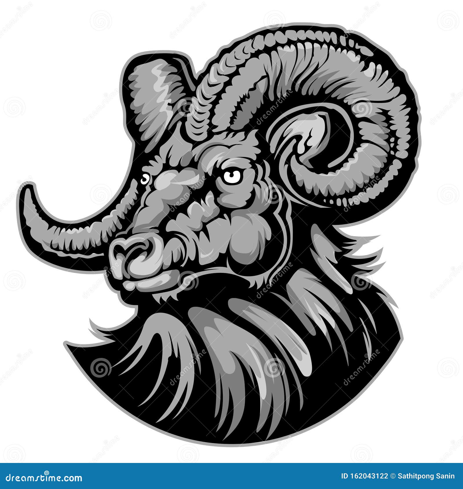 Geisha Naga Lotus Black Skull Asia Thailand Cartoon Vector ...