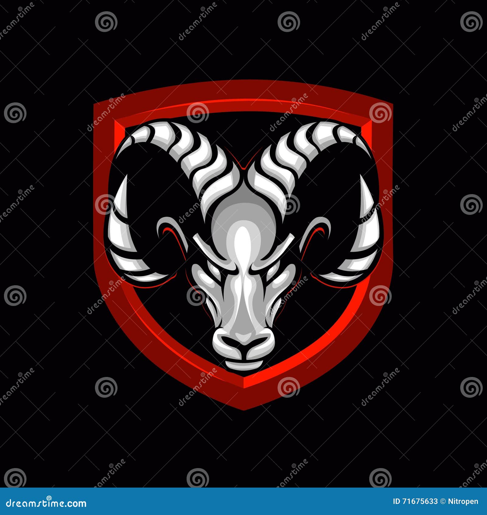 Goat Head SymbolÂ ,Billy Goat LogoÂ Stock Vector - Illustration of ...