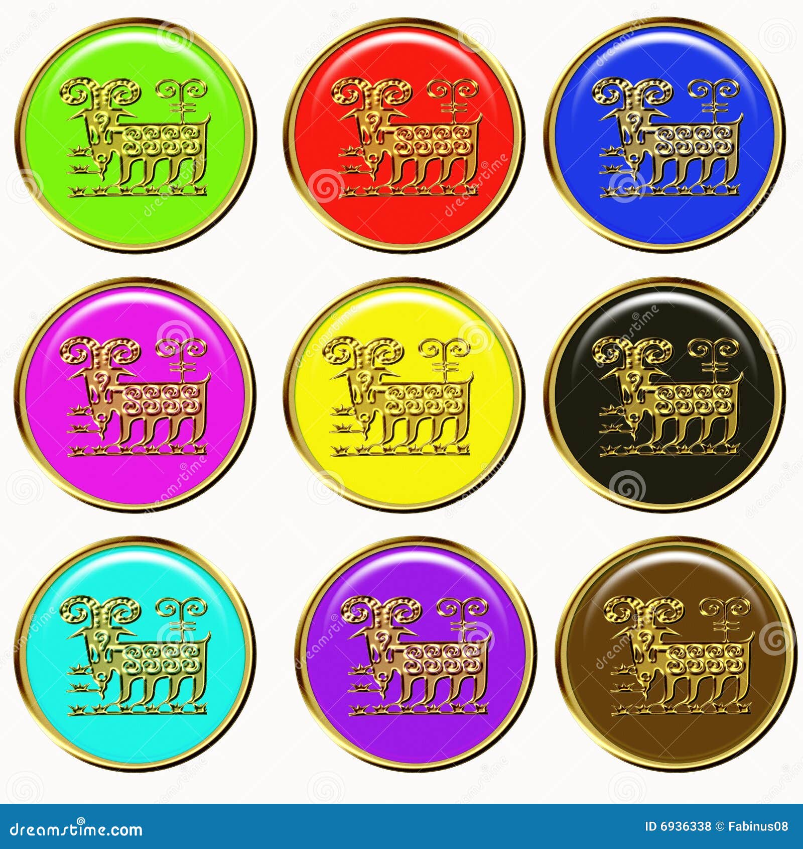 Goat horoscope symbol stock illustration. Illustration of horoscope ...