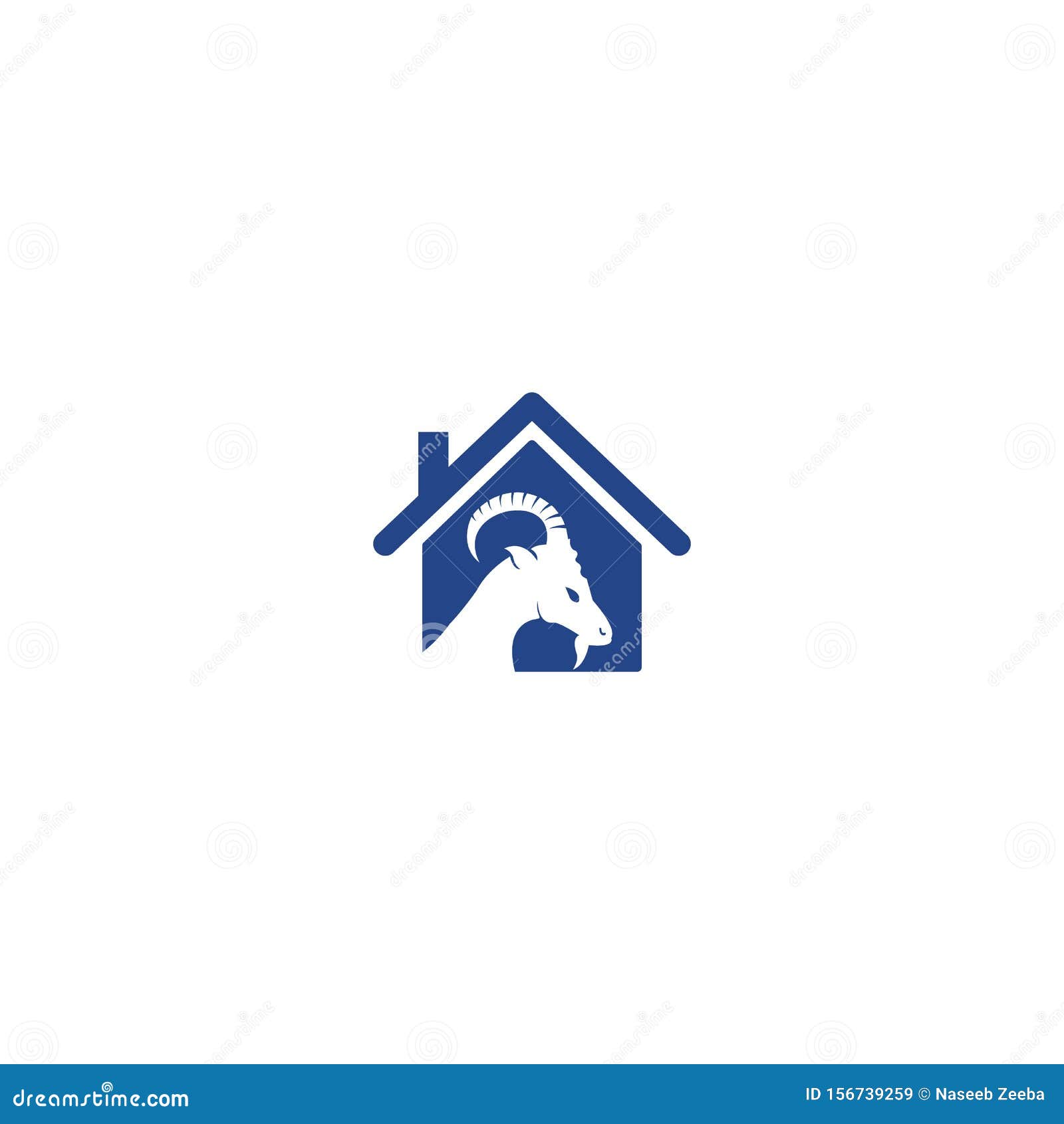 Goat House Logo Template Design. Stock Vector - Illustration of logo ...