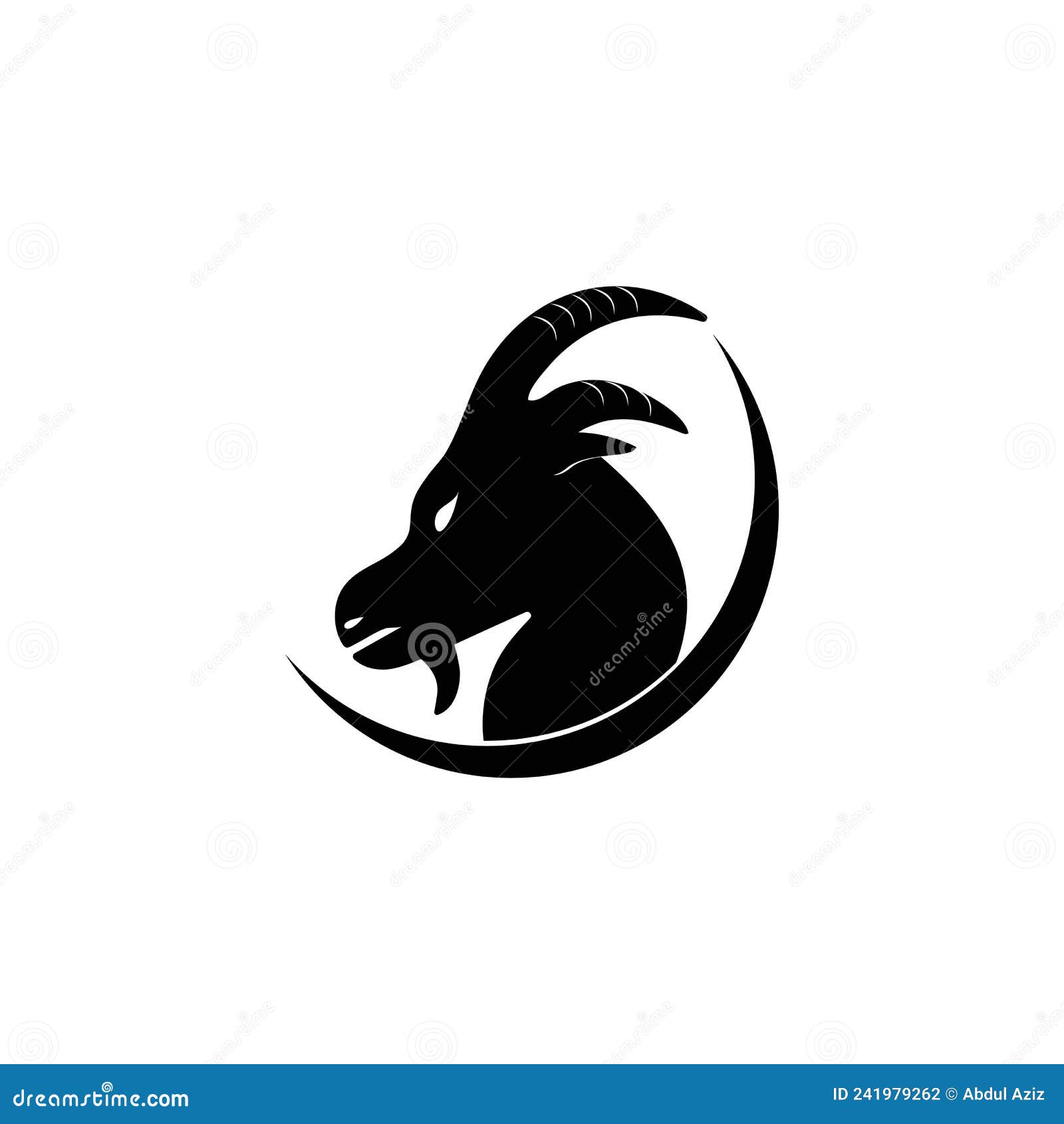 Goat icon logo free vector stock vector. Illustration of animal - 241979262