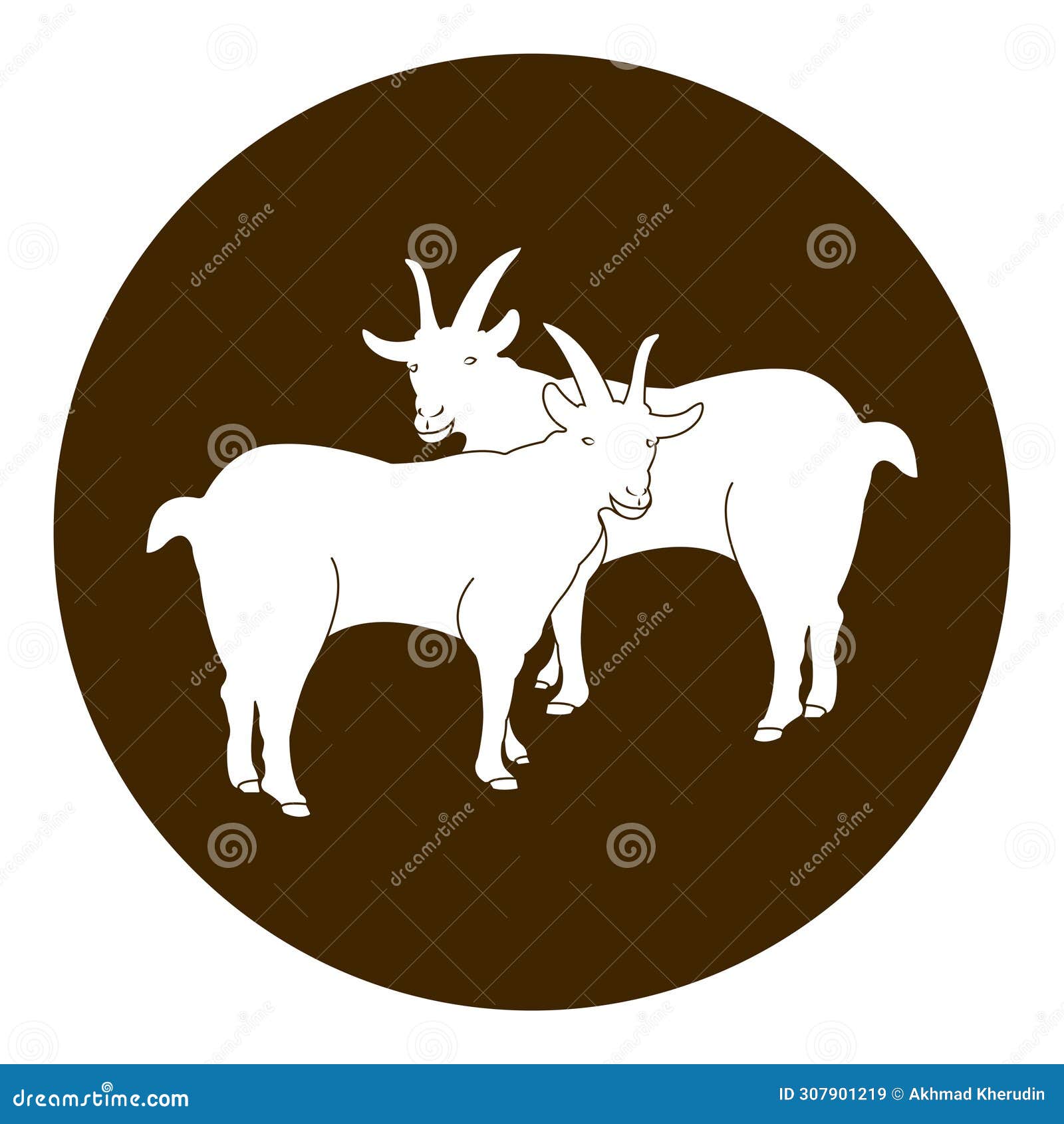 Goat icon stock vector. Illustration of lamb, horned - 307901219