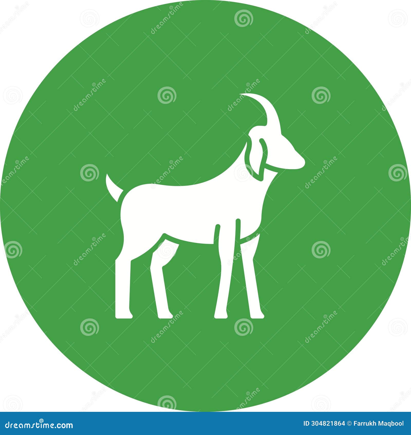 Goat icon vector image. stock vector. Illustration of isolated - 304821864