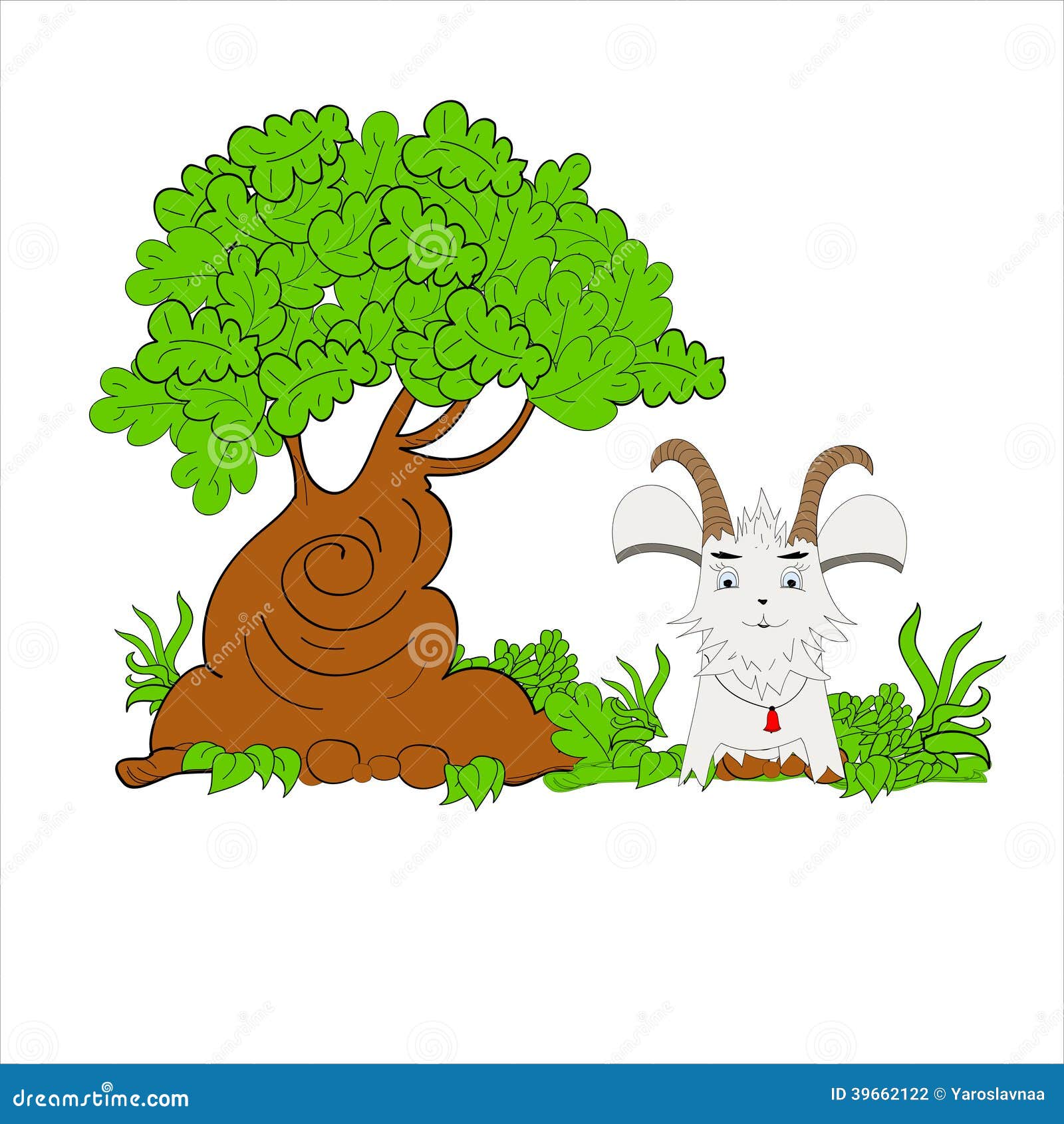 Goat Illustration Cartoon stock vector. Illustration of landscape ...