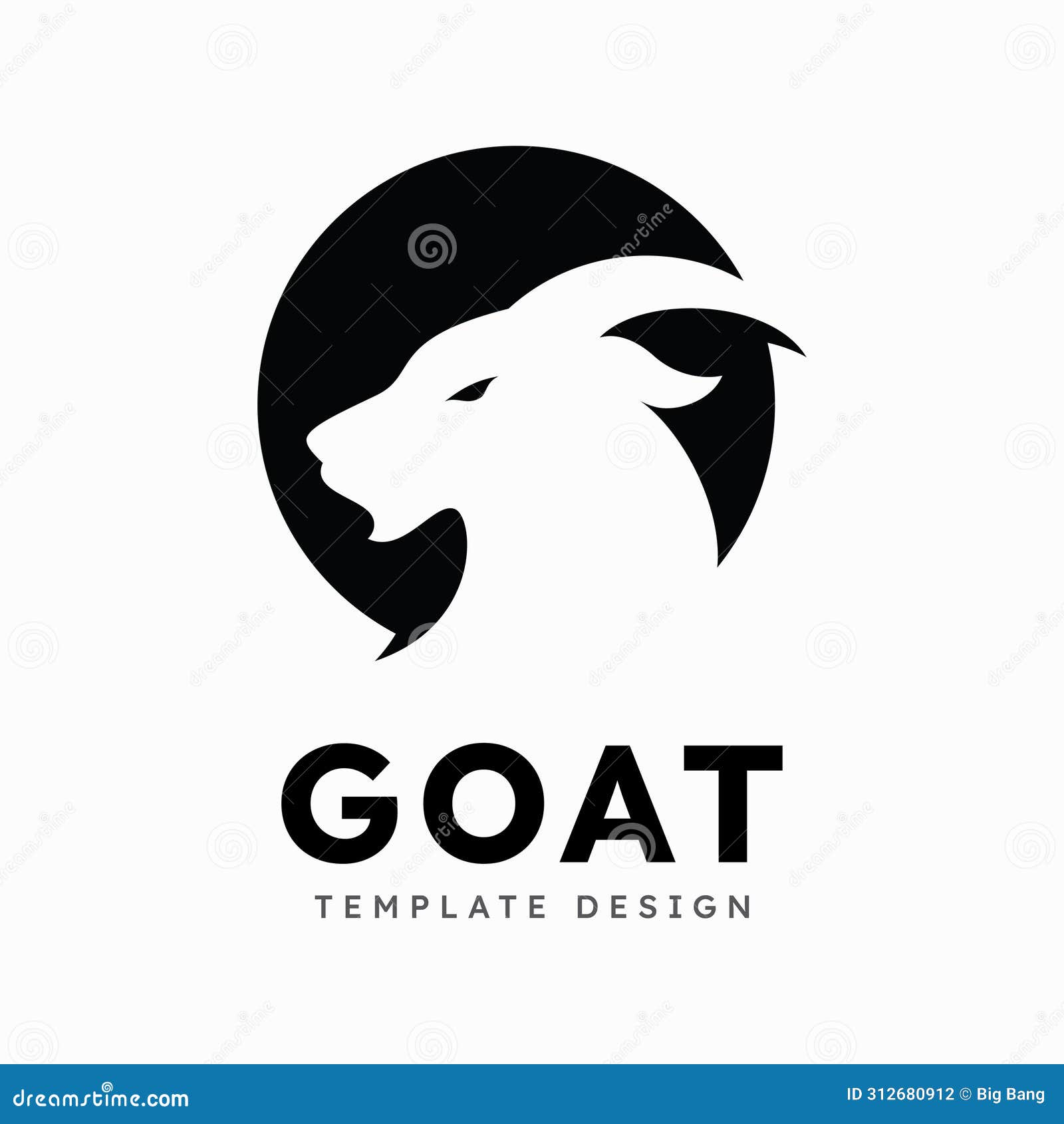 Goat Logo Design Template, Creative Icon, Simple Logos Vector ...