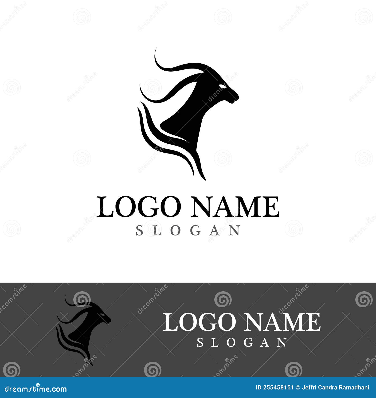 Goat Logo Template Vector Icon Stock Vector - Illustration of farm ...