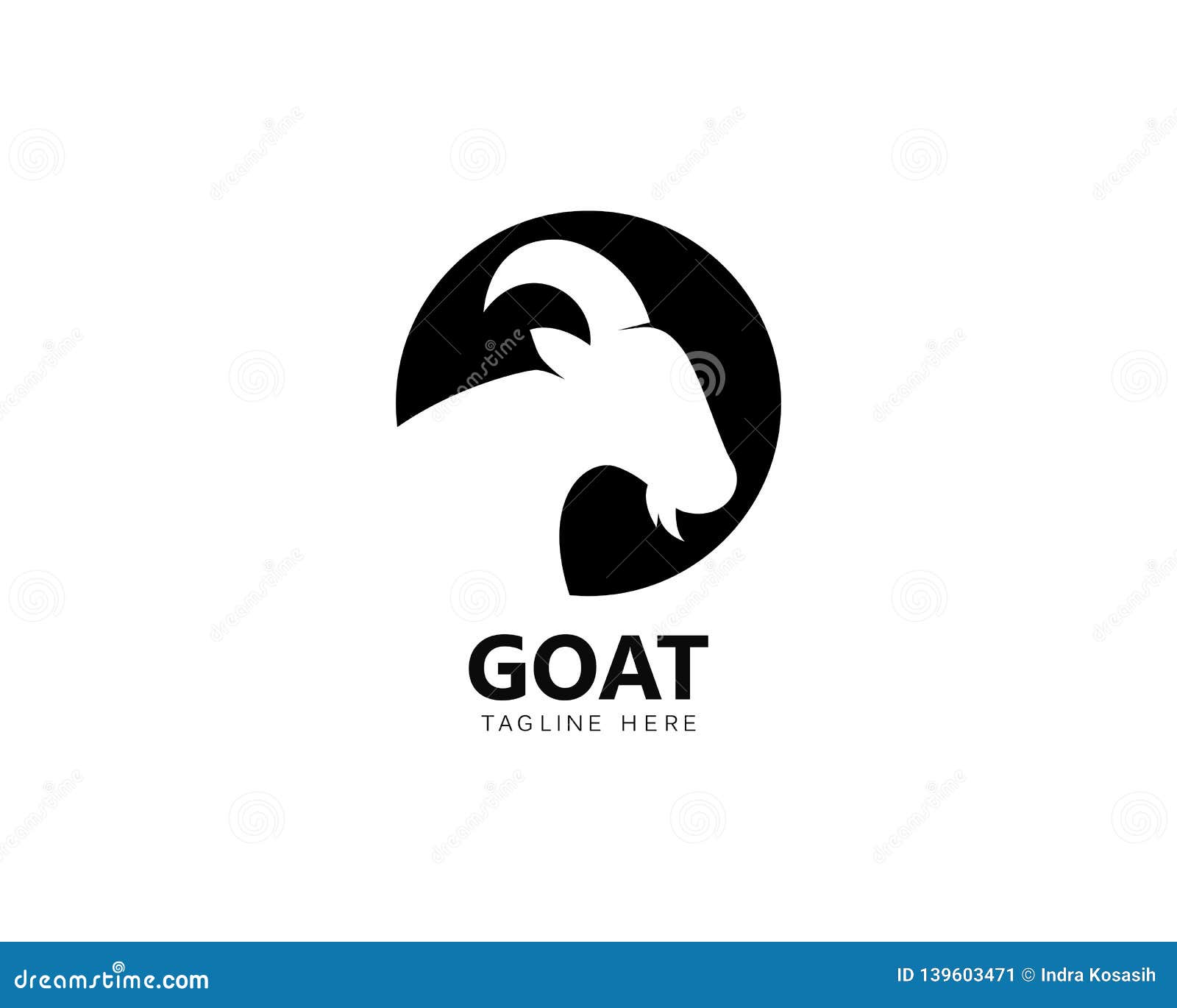 Goat Logo Template Vector Icon Illustration Stock Vector - Illustration ...